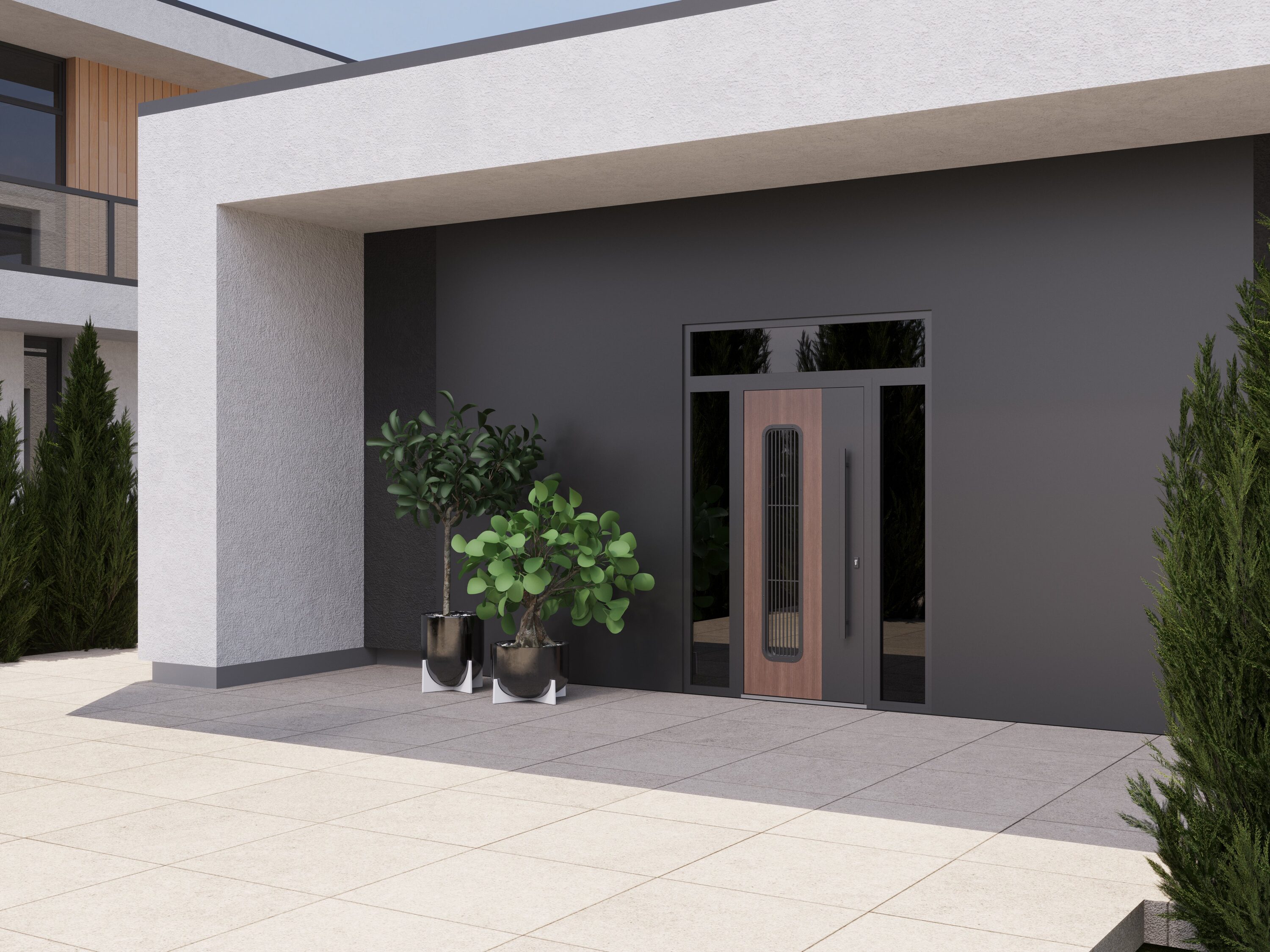 Vdom doors VDOMDOORS RONEX0511 Exterior Prehung Steel Door with Double ...