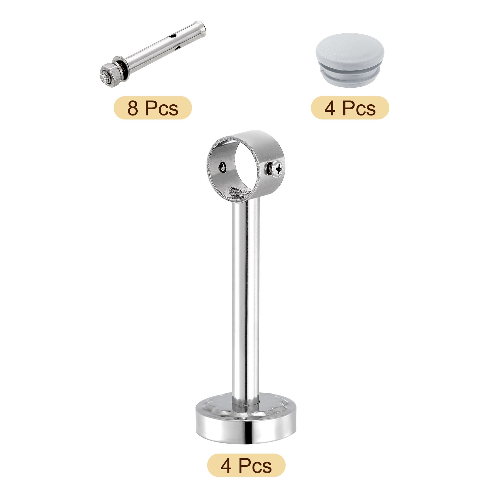 Unique Bargains 4 Sets 7.87inch Ceiling Mount Bracket Fit 1.26inch Pipe ...