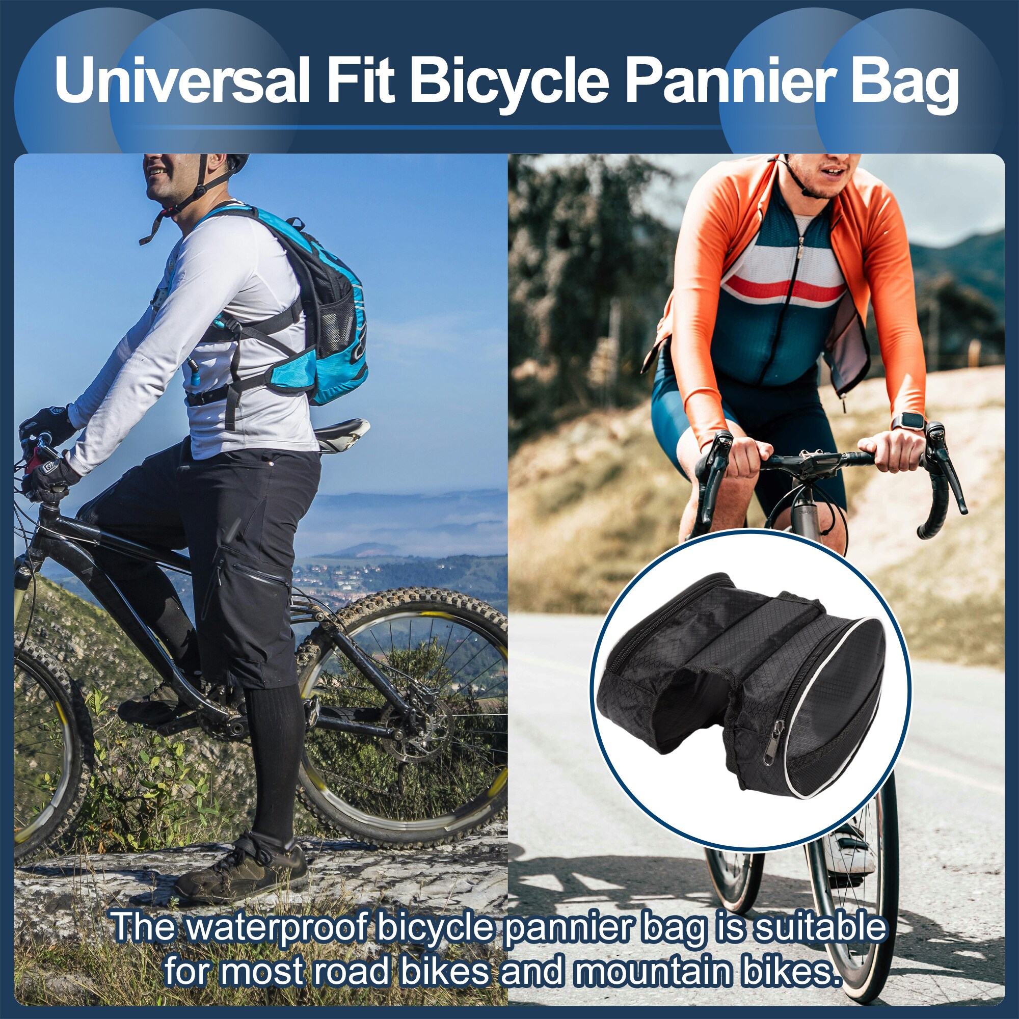 Unique Bargains 1pc Bike Frame Bag Bike Pannier Bag Waterproof Bike ...
