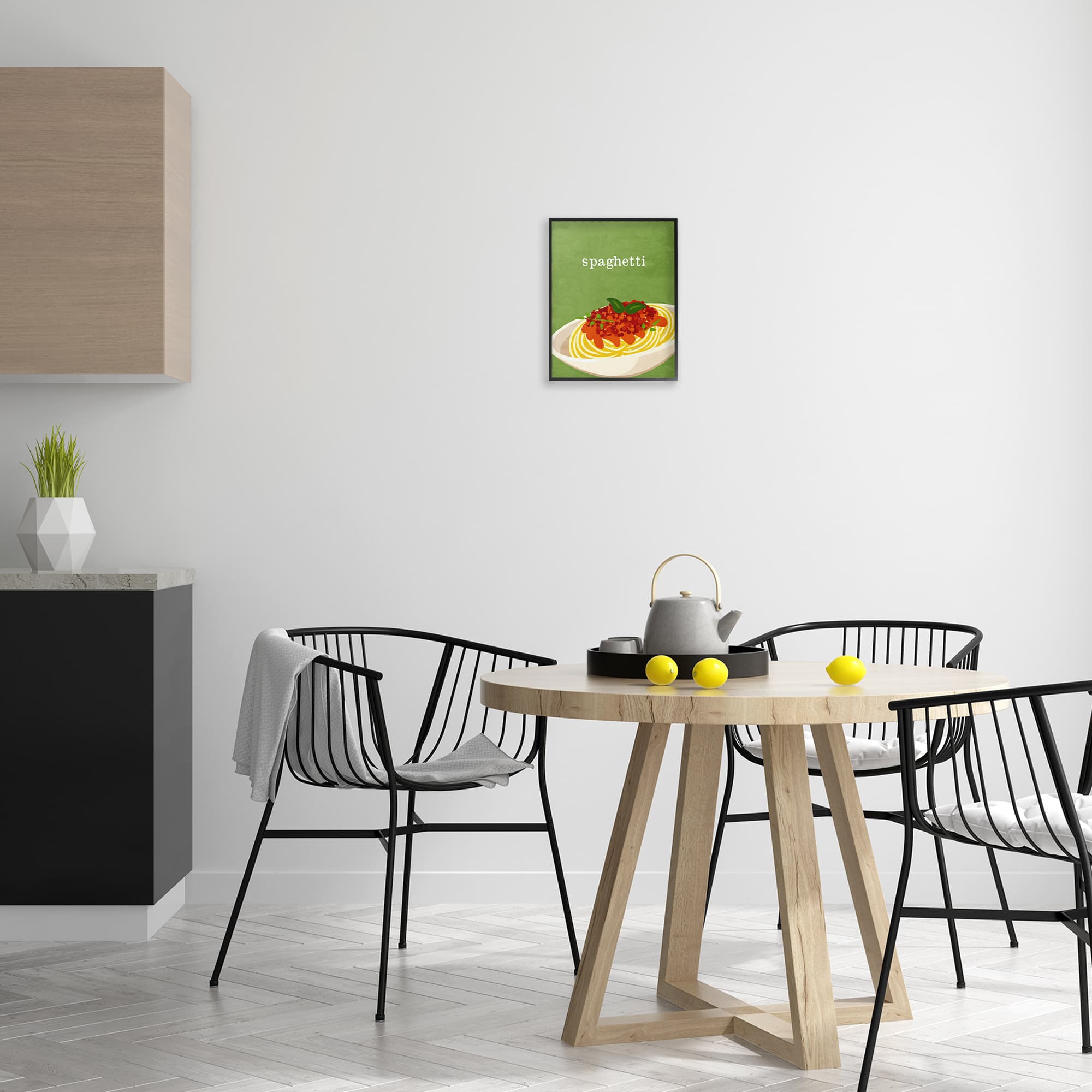 Stupell Industries Spaghetti Italian Cuisine Black Framed Giclee Art By ...