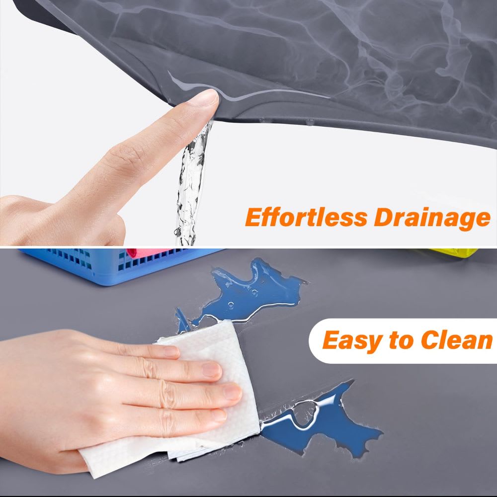 Etokfoks Waterproof Under Sink Mat 1 Piece 34 x 22 Inch Silicone ...