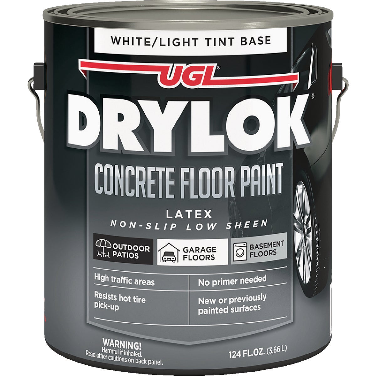 DRYLOK Concrete Floor Paint Non-Slip Textured Flat White/Tint 1 Gallon ...
