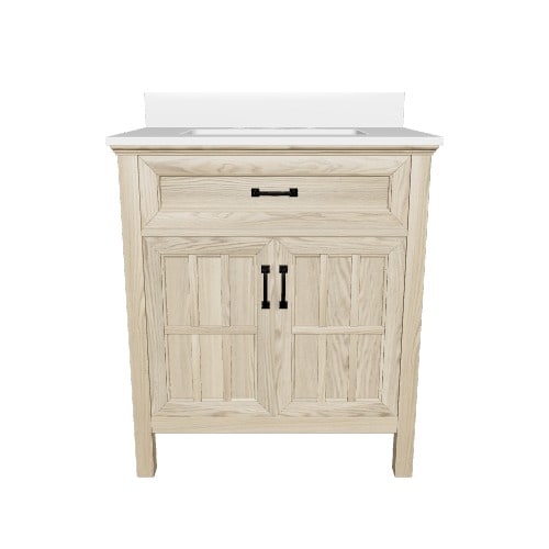 allen + roth Cantrell 30-in Oak Undermount Single Sink Bathroom Vanity ...