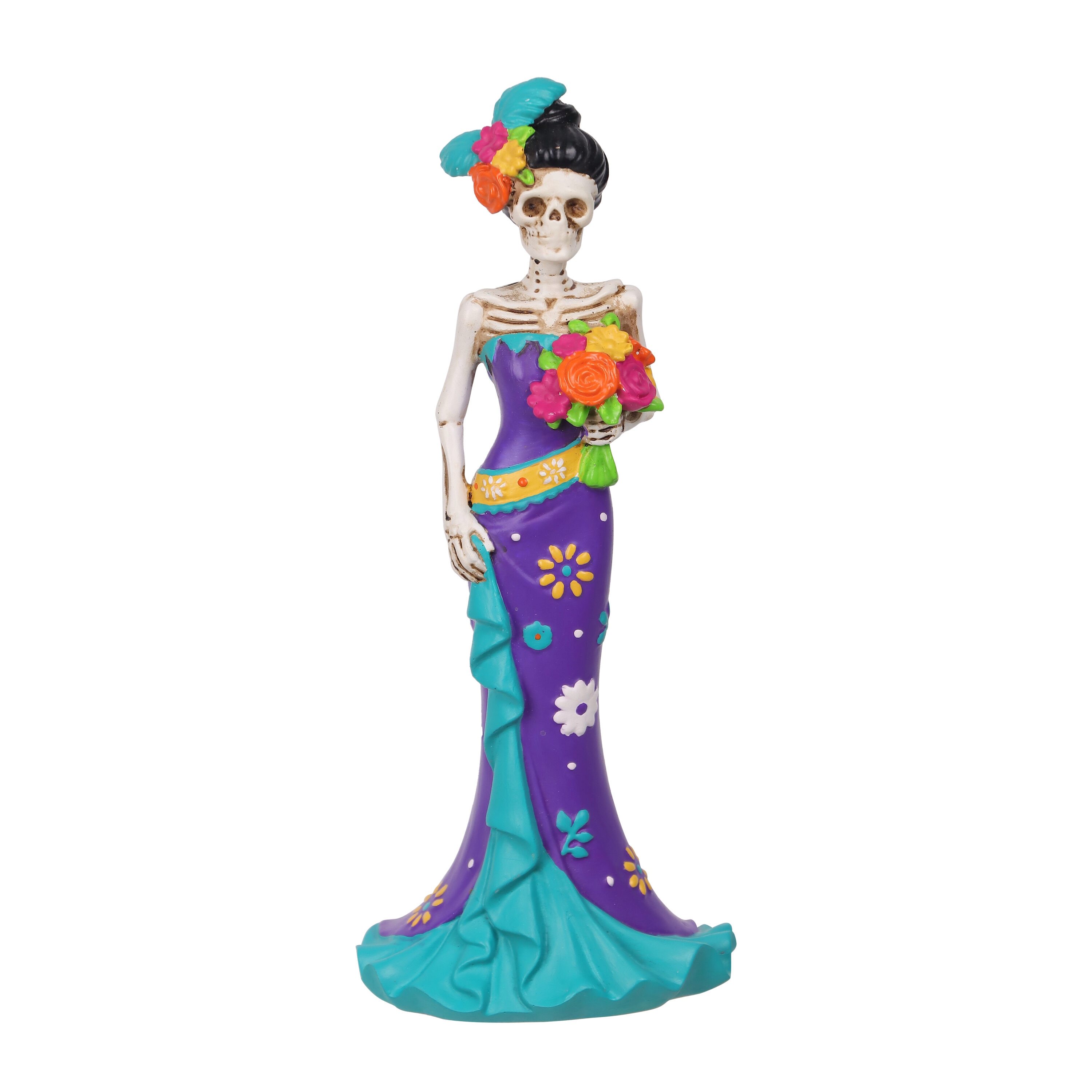 Haunted Living 7-in Tabletop Skeleton Figurine in the Halloween Decor ...