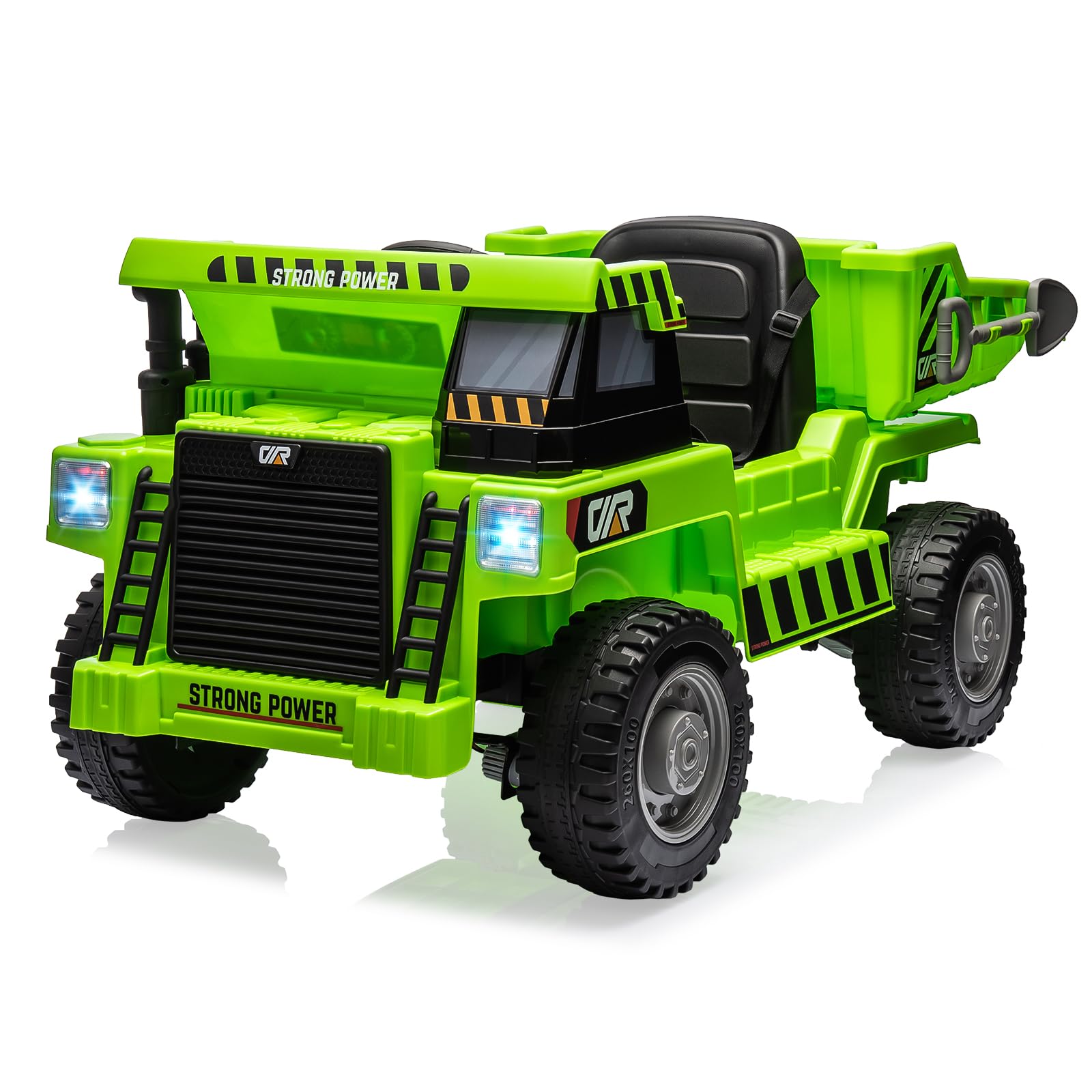 Garvee 12V Electric Ride-On Construction Truck - 4 Wheeler Toy Car with ...