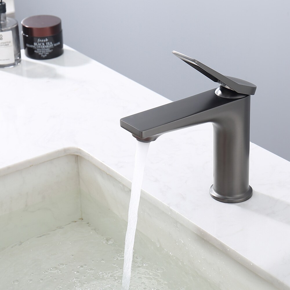 WELLFOR Oil Rubbed Bronze Single Hole 1-Handle Waterfall Bathroom Sink ...