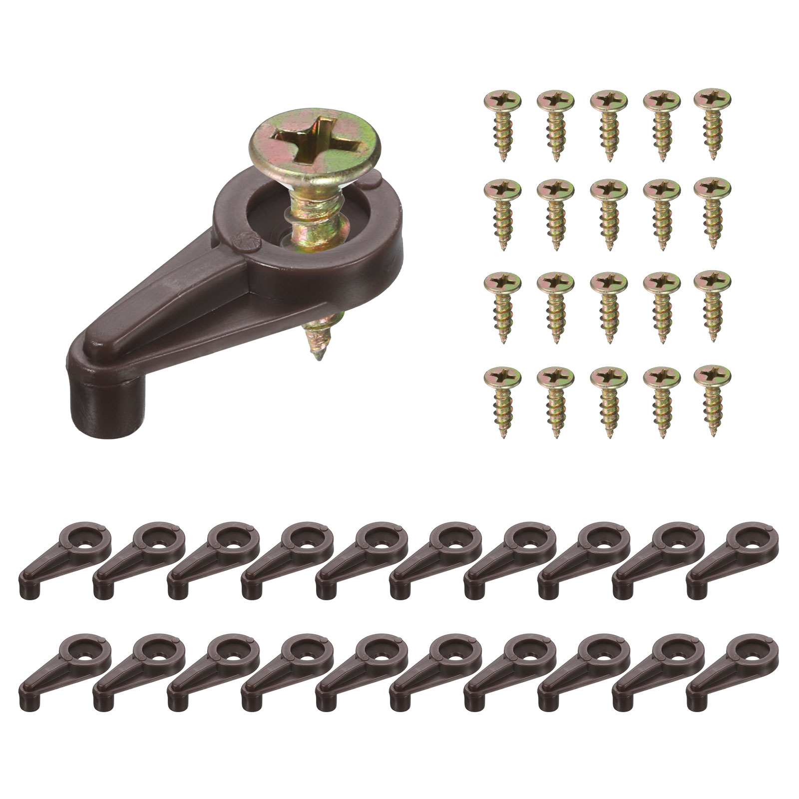 Unique Bargains 120 Sets Glass Retainer Clips Kit 25mm Plastic Glass ...