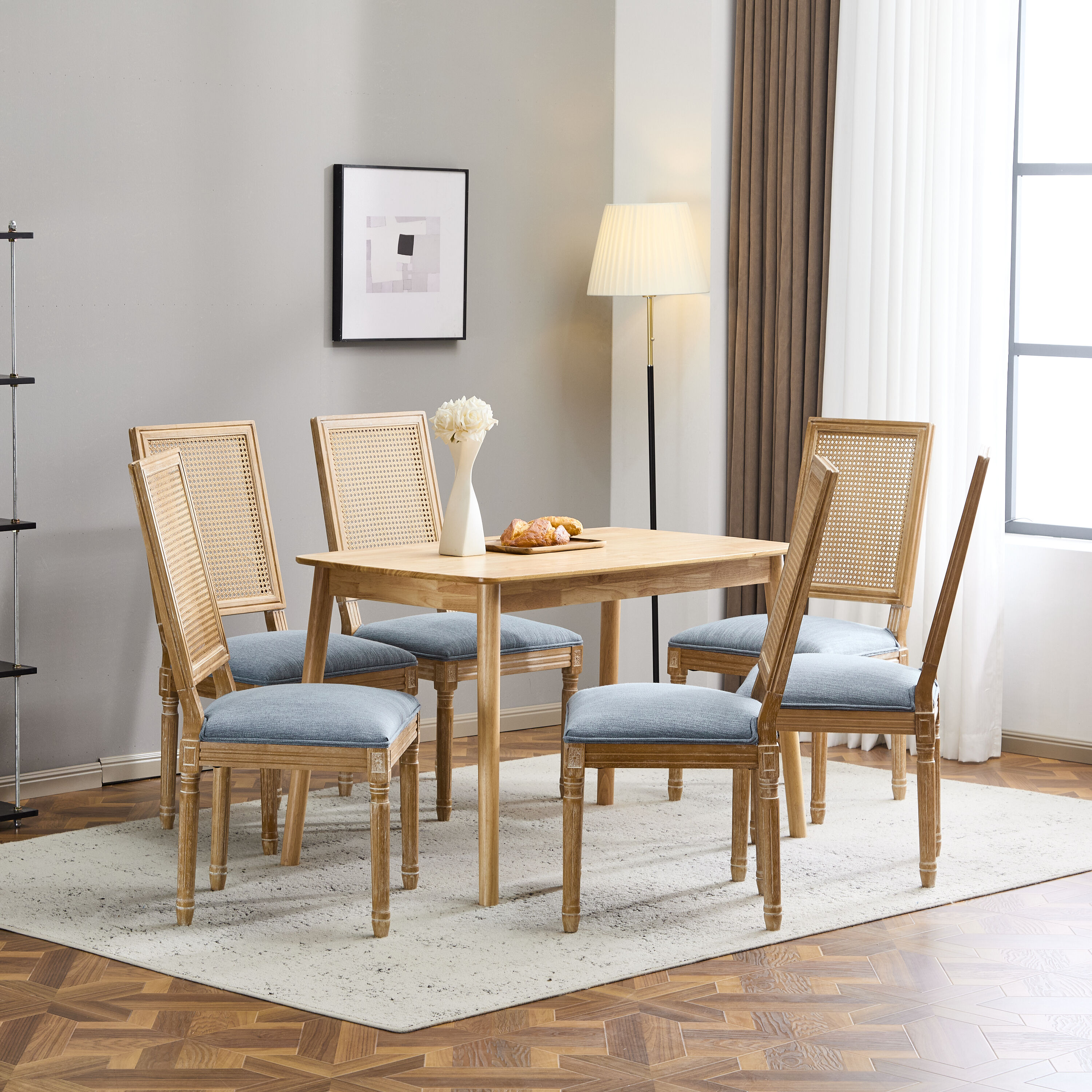 Christopher Knight Home French Country Solid Wood Upholstered Dining ...
