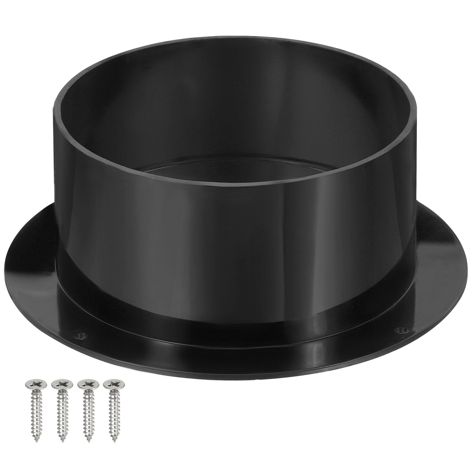 PATIKIL 5 inch Duct Connector Flange ABS Straight Pipe Exhaust Flange ...