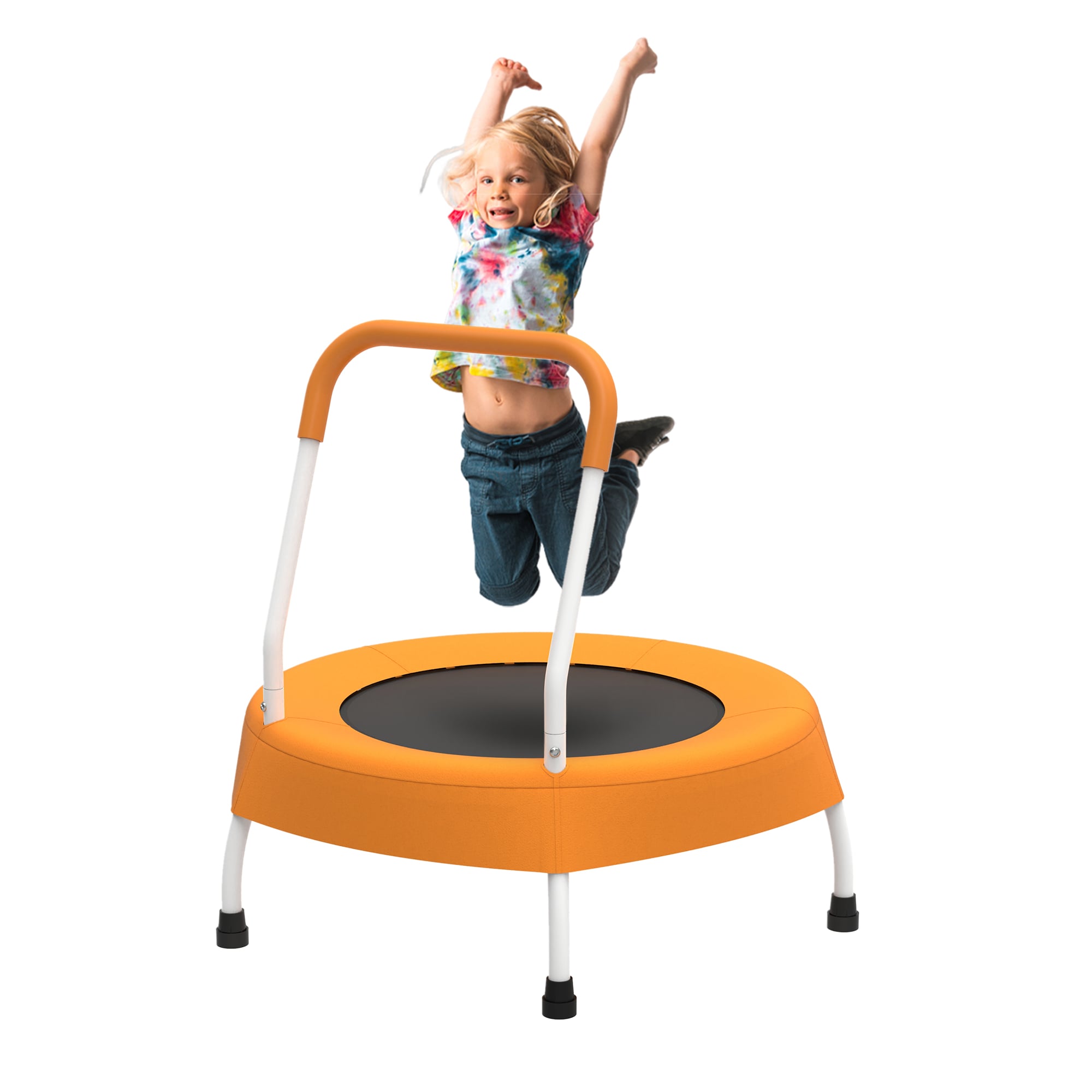 Tatayosi 28inch toddler trampoline with handle for kids 1 year suitable ...