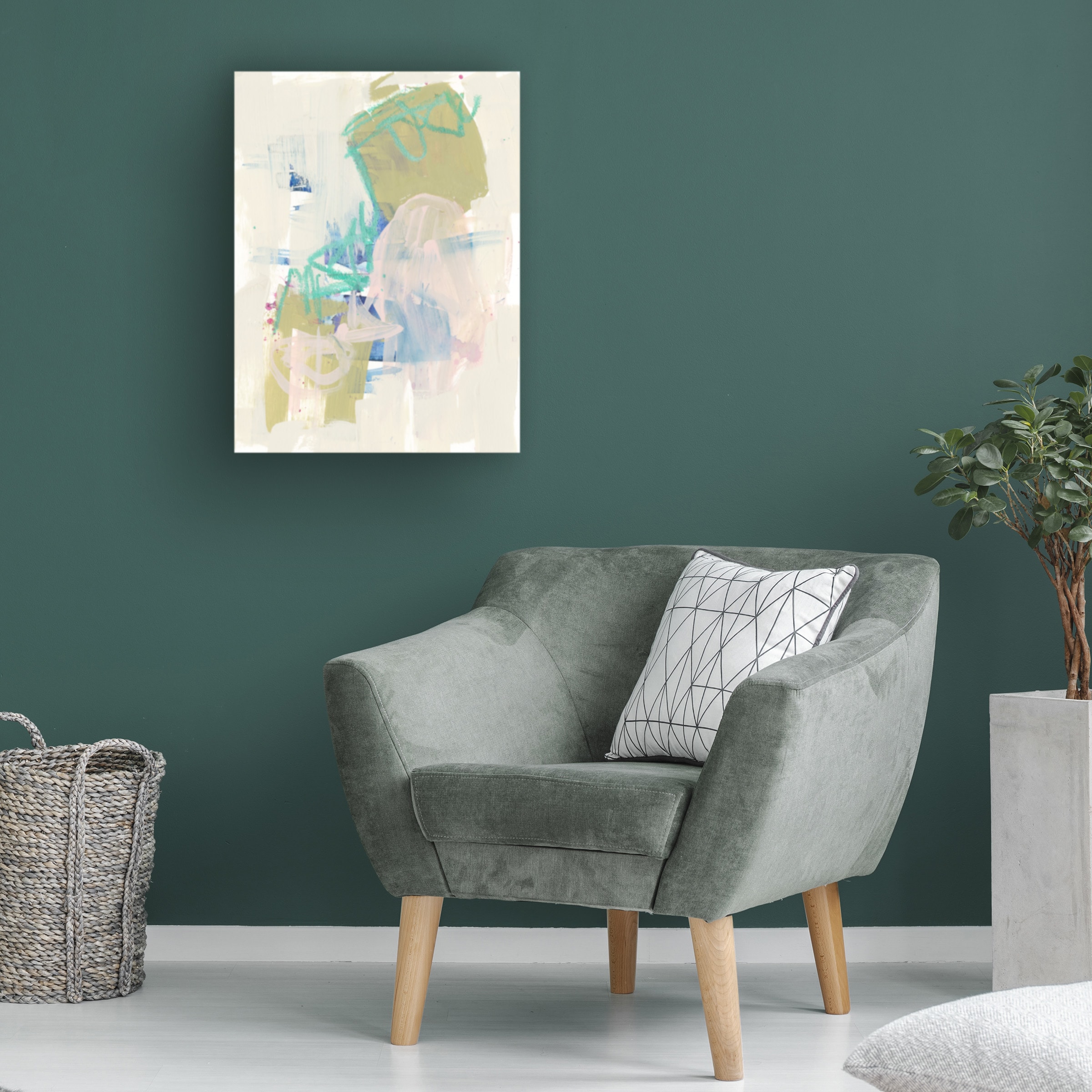 Trademark Fine Art Jennifer Goldberger Balancing Pastels Geometric I ...