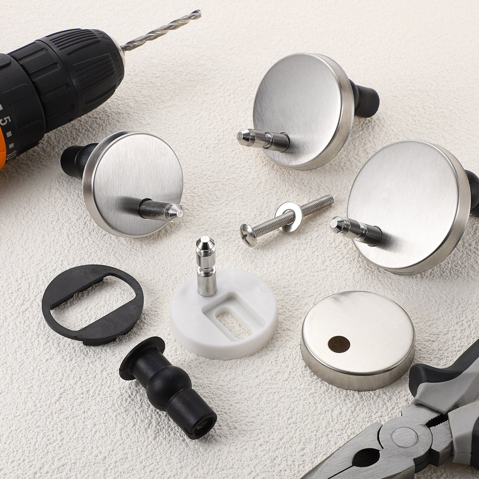 Unique Bargains 2pcs Toilet Seat Hinge Fixings Quick Release Top Fix ...