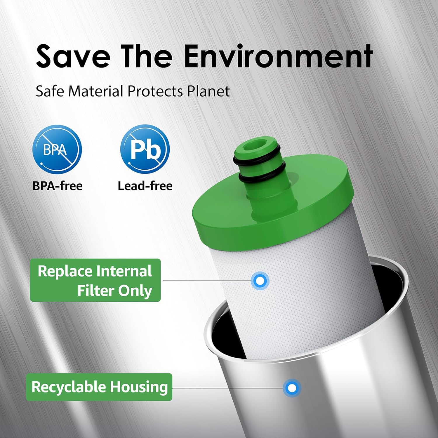 Waterdrop P1 Under Sink 6-Months Replacement Filter in the Replacement ...