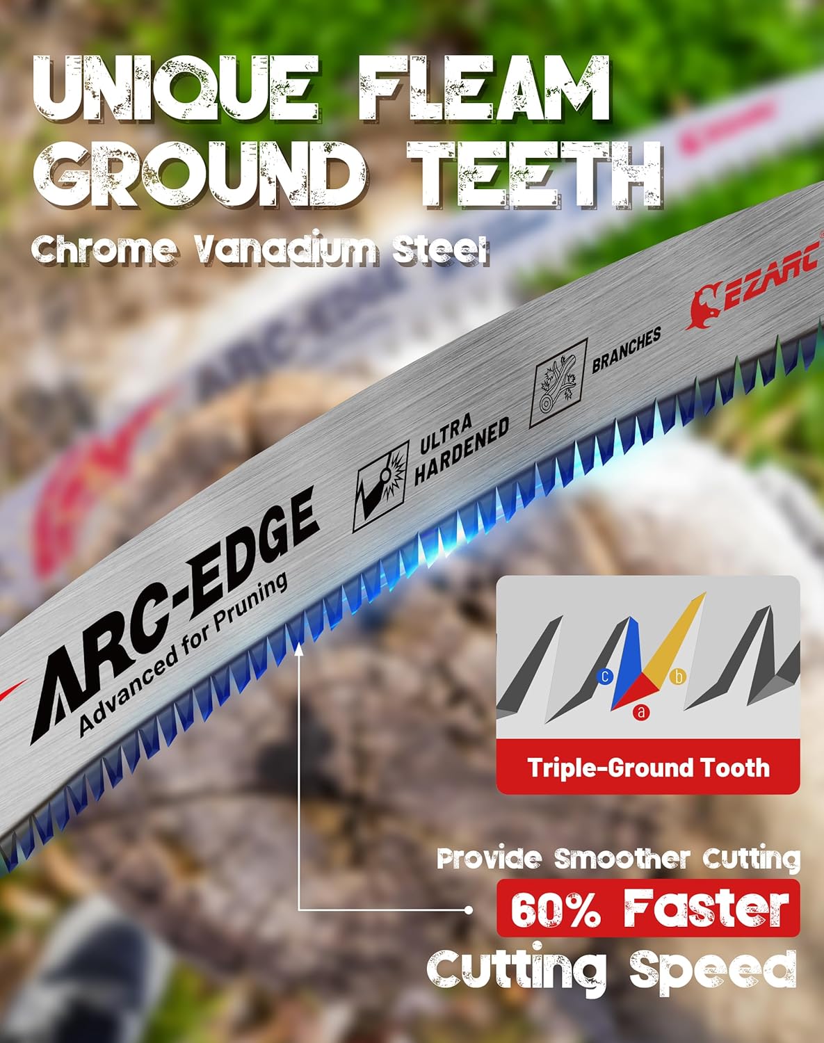 EZARC Japanese Teeth Reciprocating Saw Blade 15-in Arc Edge Wood ...