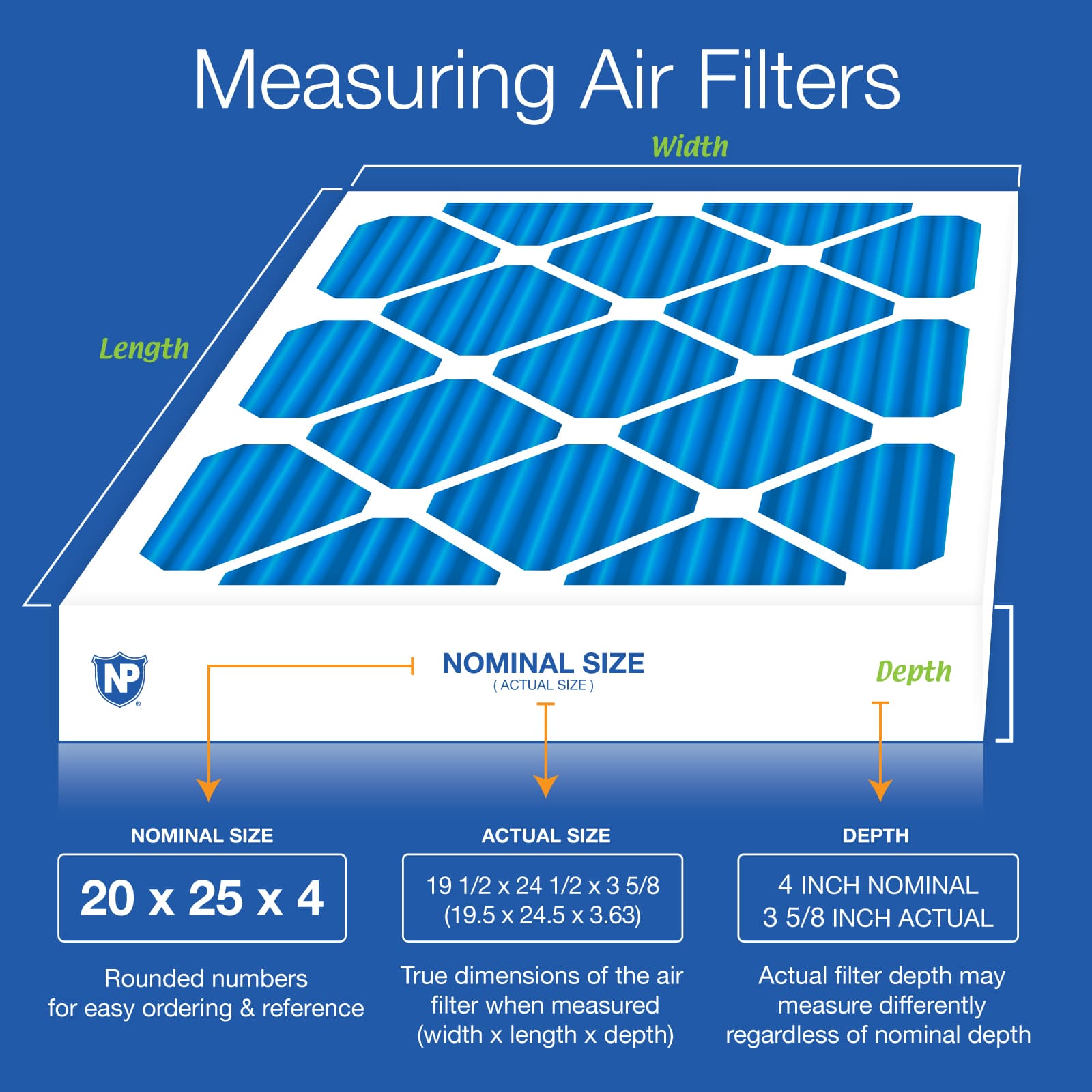 Nordic Pure 20x25x4 (3 5/8) Pleated MERV 7 Air Filters 6 Pack in the ...