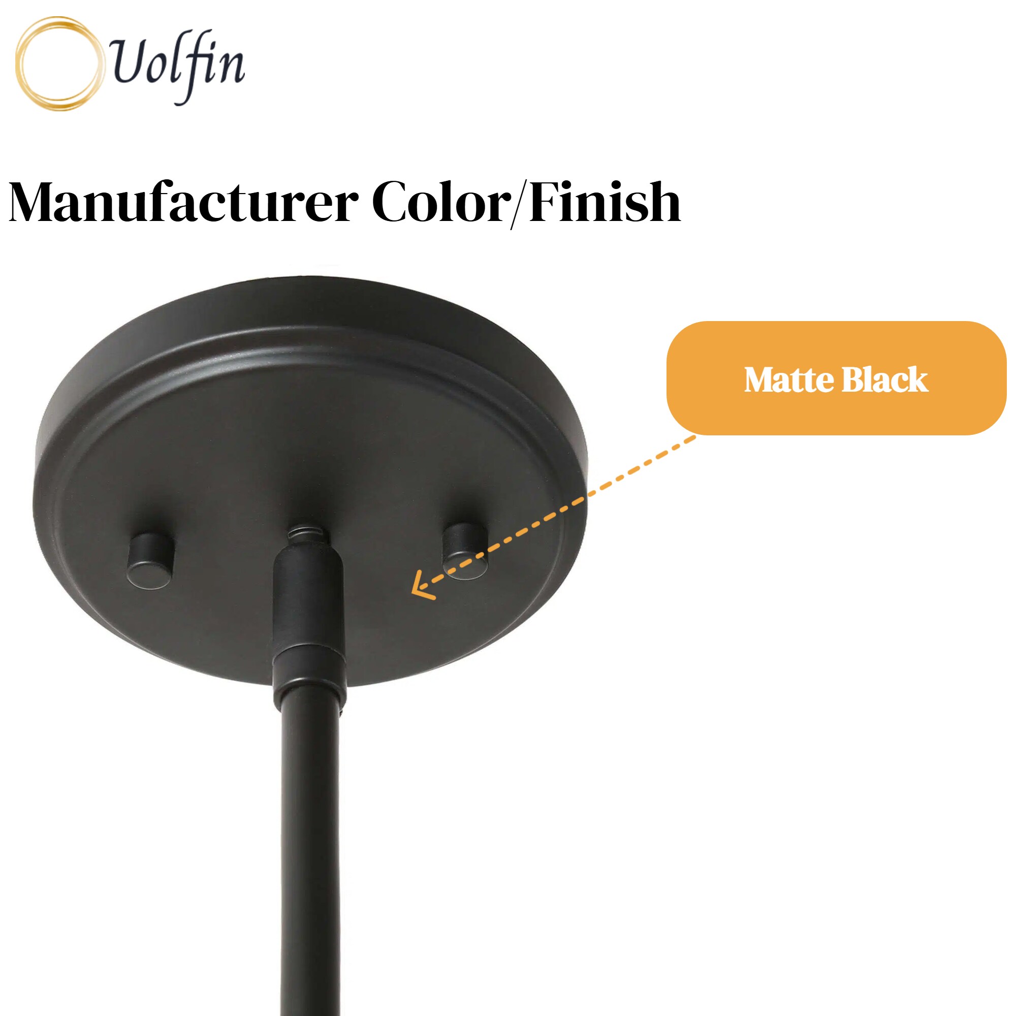 Uolfin 5 -Light Matte Black Shell Metal Chandelier in the Chandeliers ...