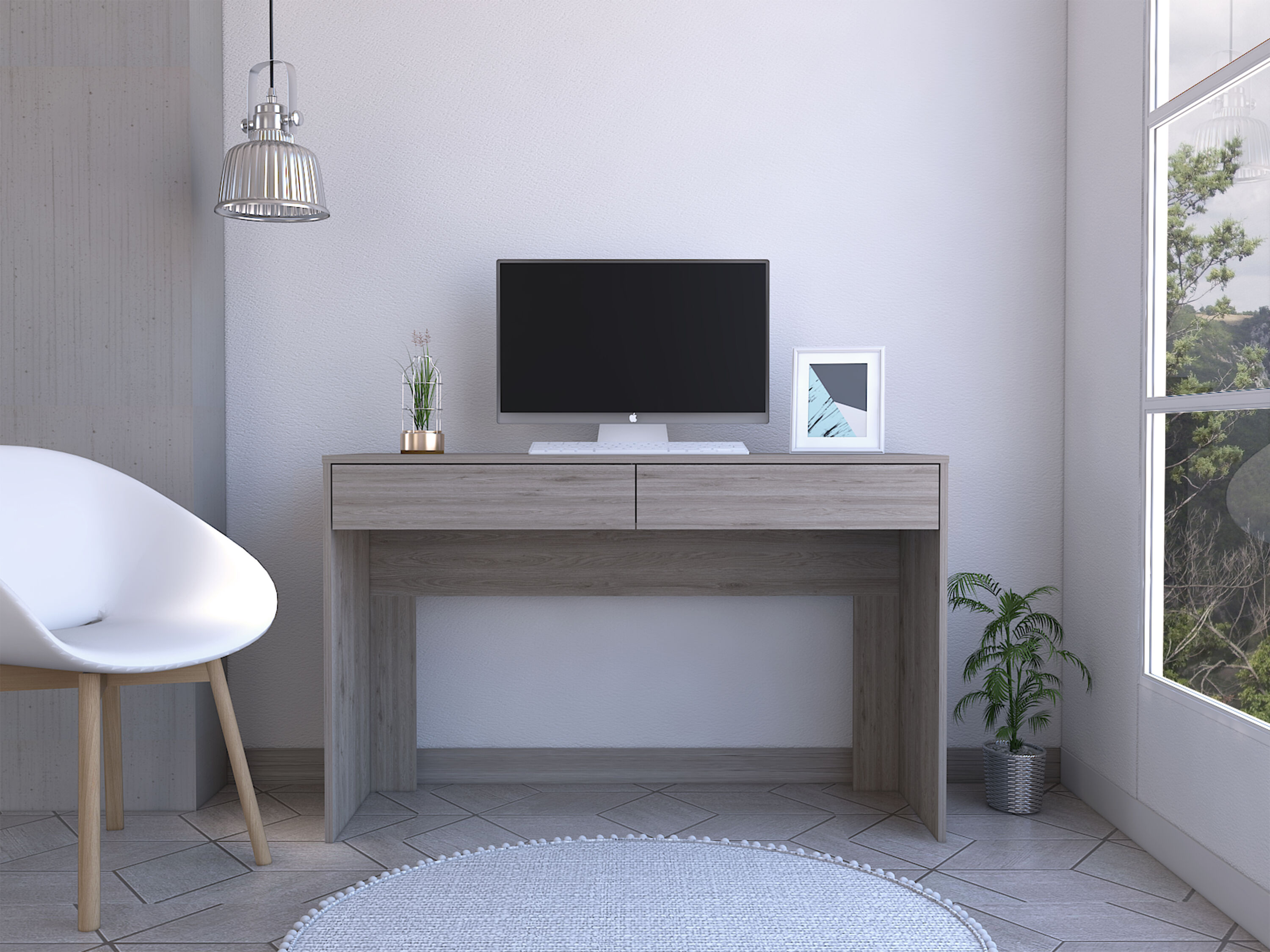 Blisstyle Tampa Computer Desk with 2 Drawers Office Desk Study Desk in ...