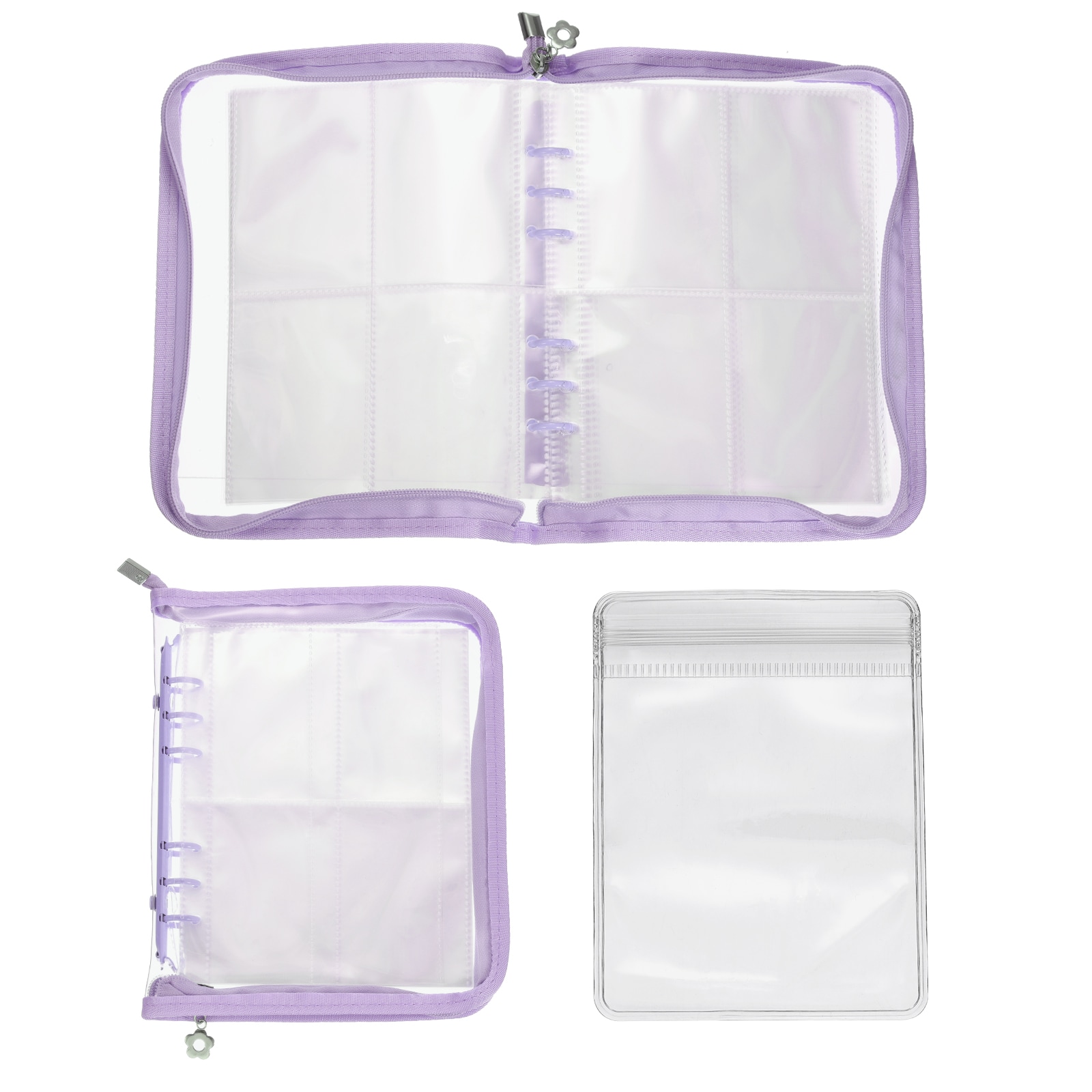Unique Bargains 1 Set Transparent Earring Organizer Book Clear Travel ...