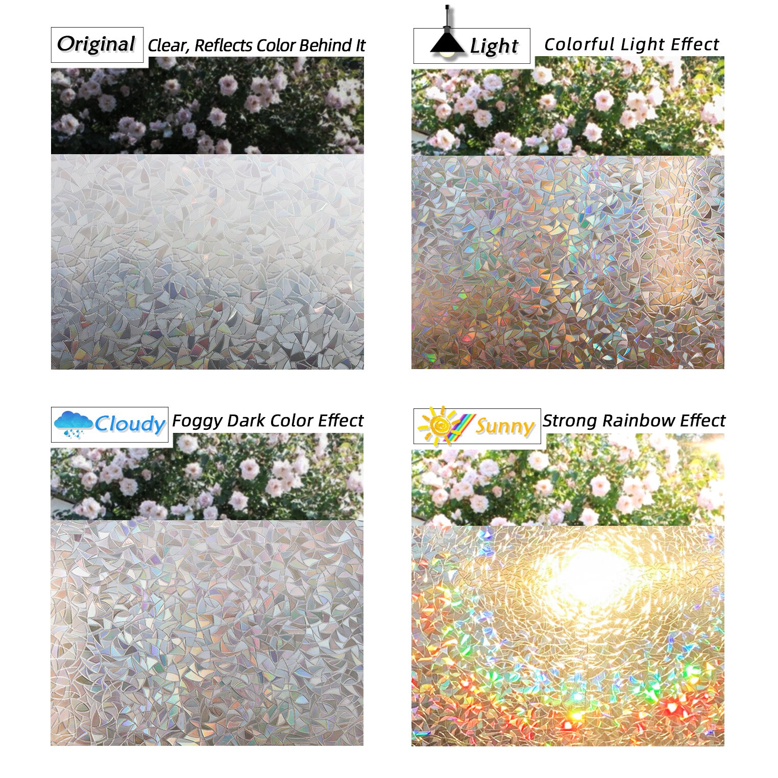 Cotton Colors 35-1/4-in x 78-in Clear Decorative Window Film CT018 at ...