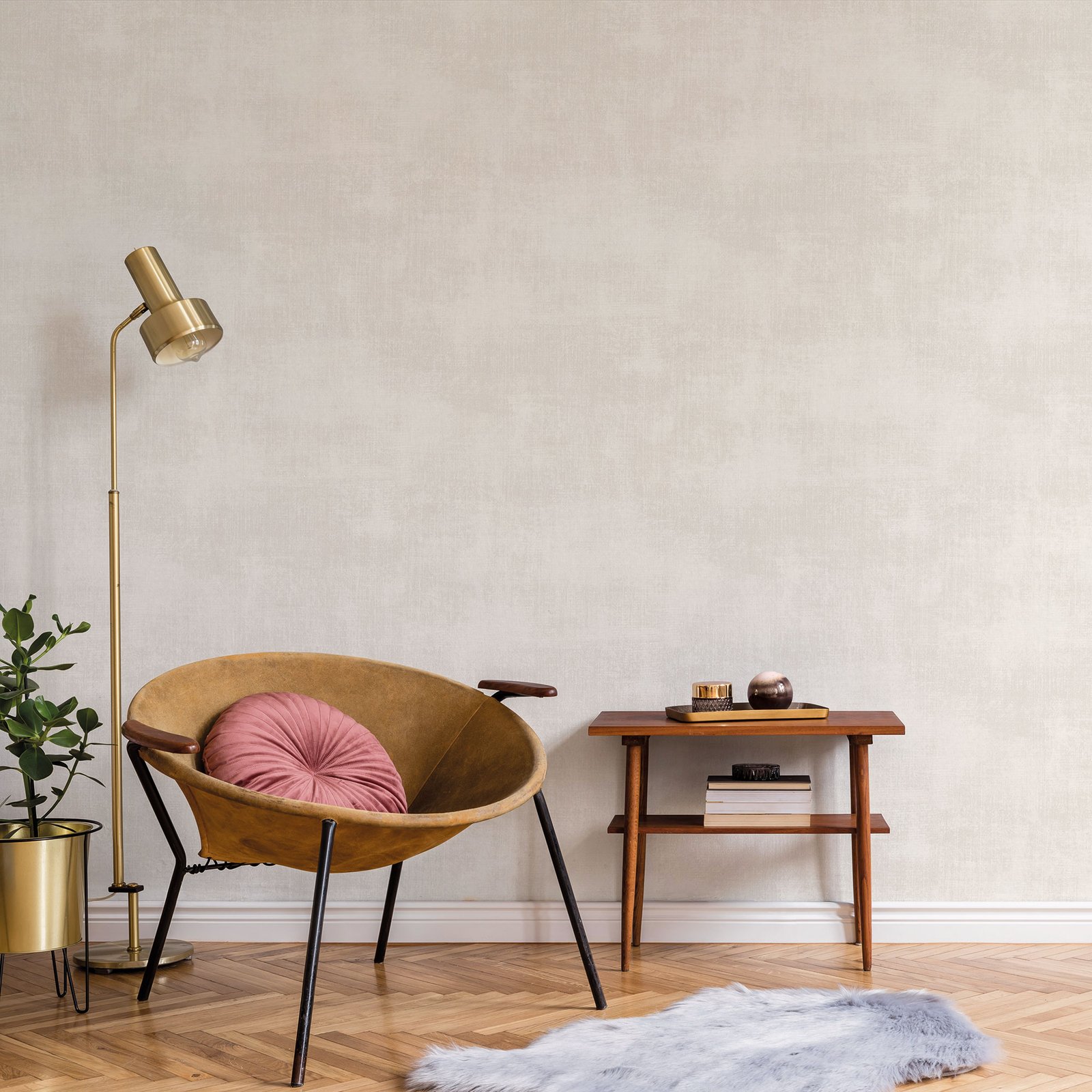 Galerie Atmosphere Metallic Linen Beige Wallpaper G78251 in the ...