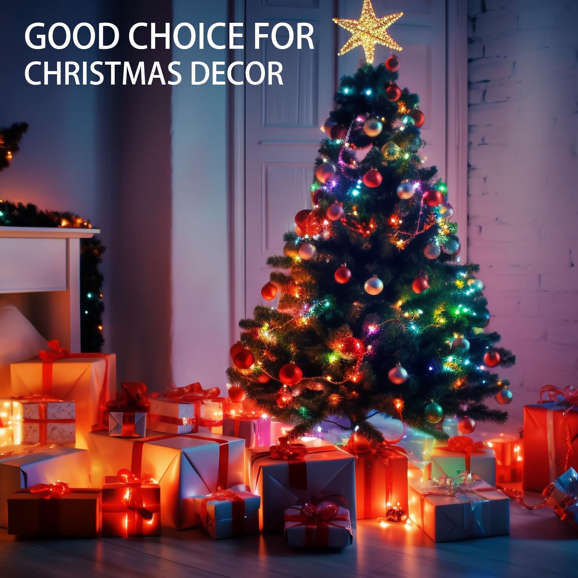 Oyezvary 500 LED 164 FT Christmas String Lights Multi Colored ...