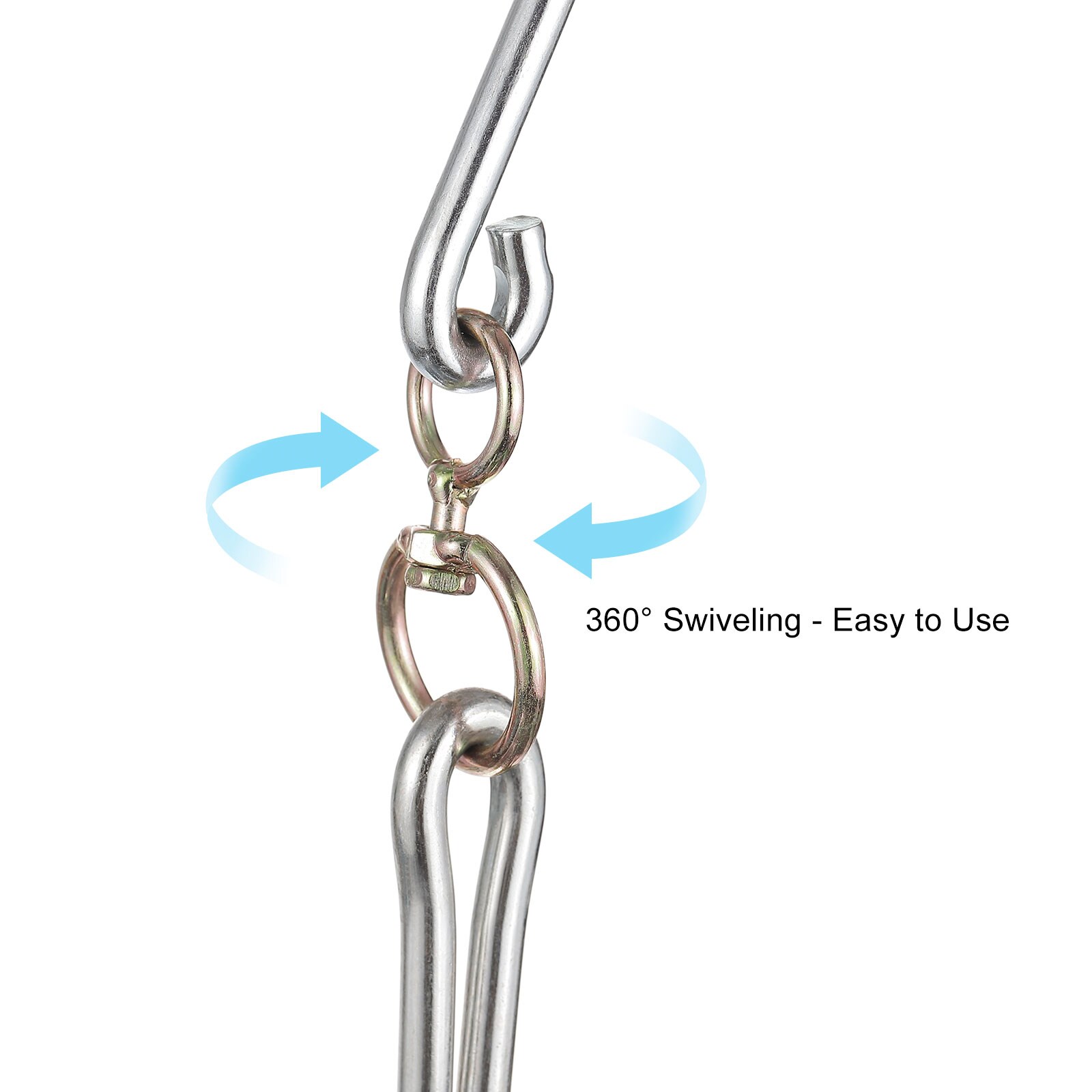 Unique Bargains 12.2 Inch Double Meat Hooks 0.33 Inch Thickness ...