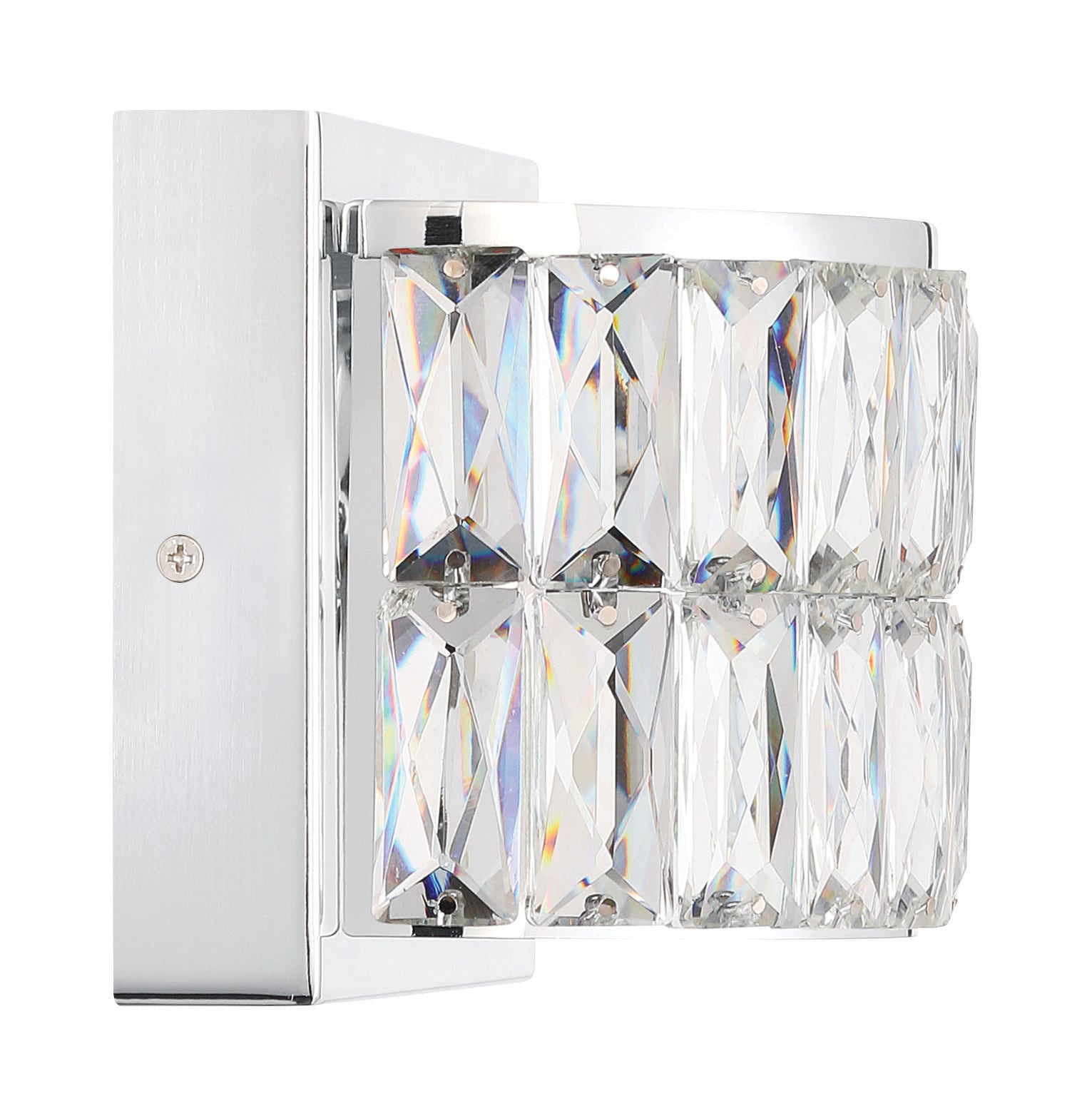 allen + roth Willow 4.61-in 1-Light Polished Chrome LED Modern ...