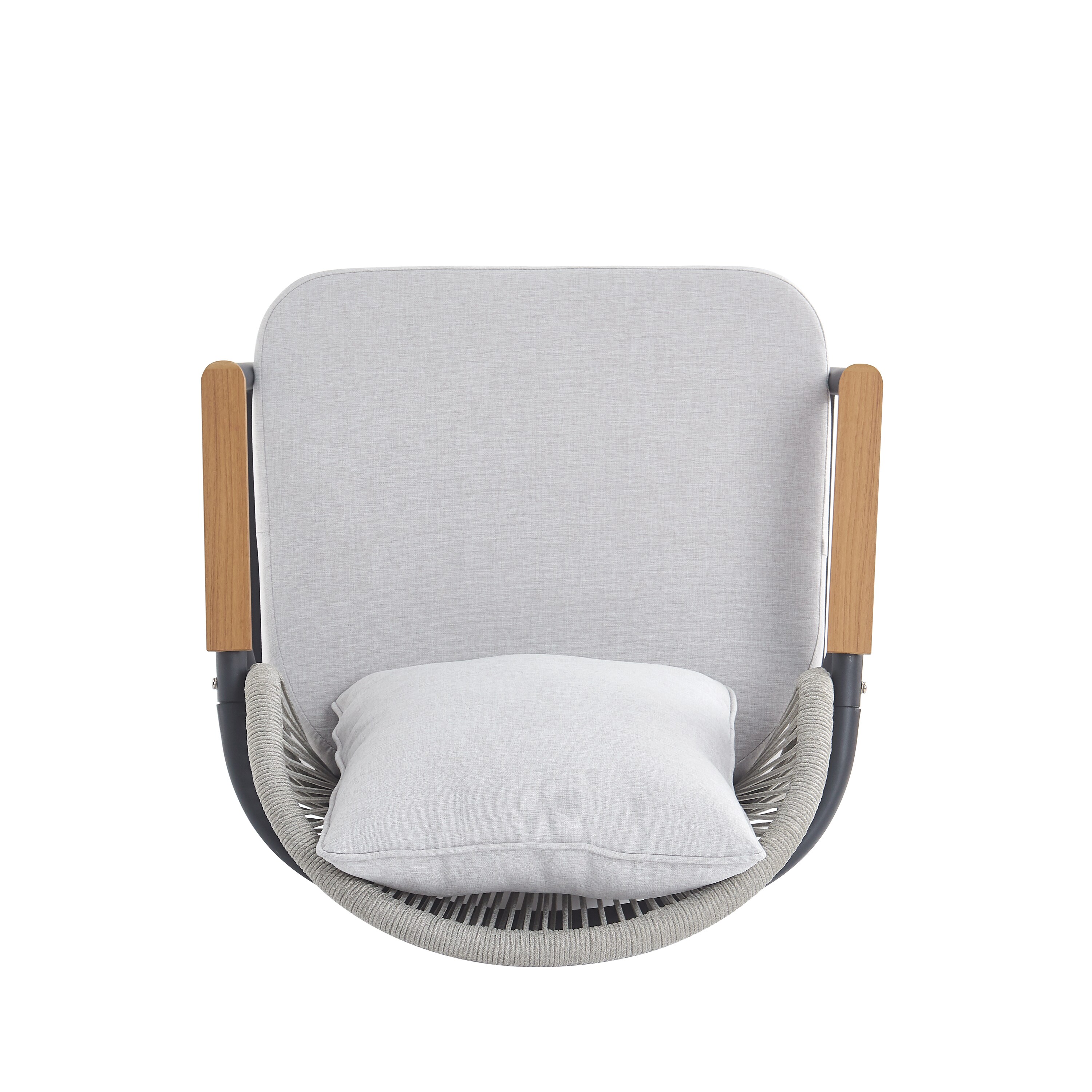 Christopher Knight Home Orla Outdoor Modern Rope Club Chair 2 with Iron ...