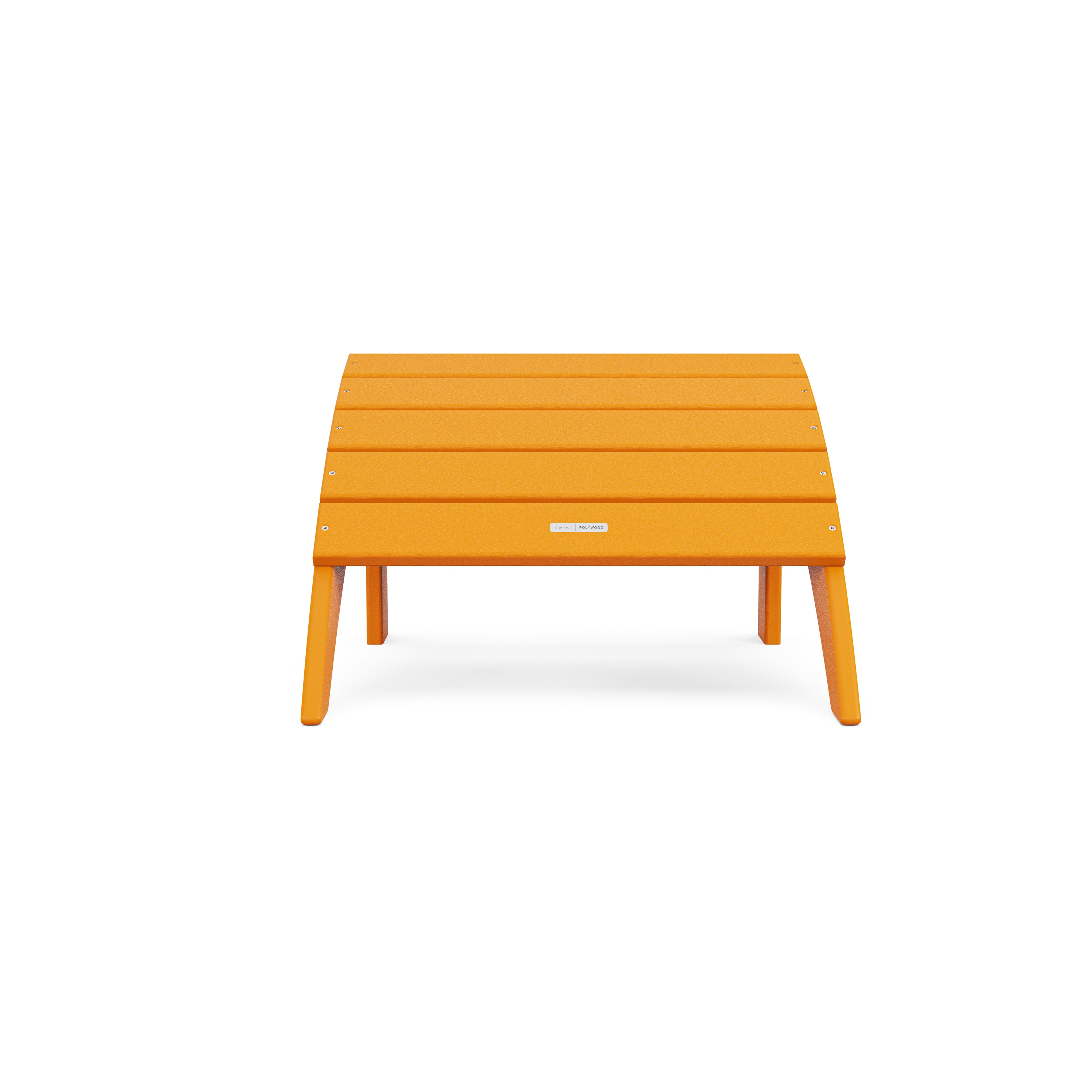 allen + roth by POLYWOOD Oakport Tangerine HDPE Ottoman in the Outdoor ...