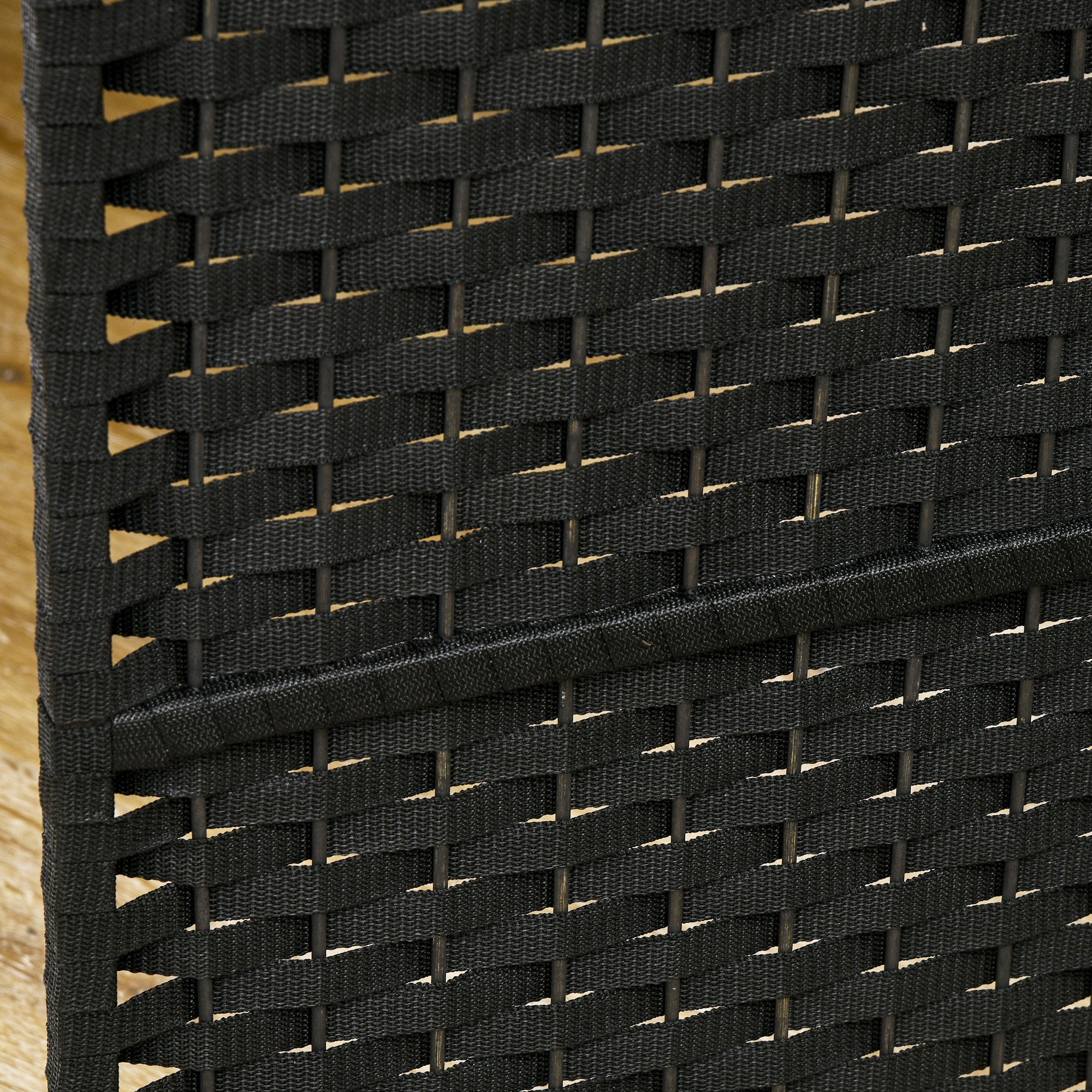 Tatayosi Black 4 Panel Folding Privacy Screen Freestanding Partition ...