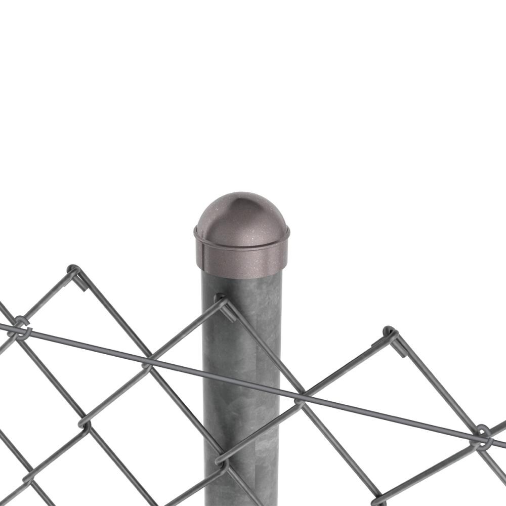 YARDLINK 2-in W x 2-in L Polished Silver Metal Chain-link Fence Dome ...