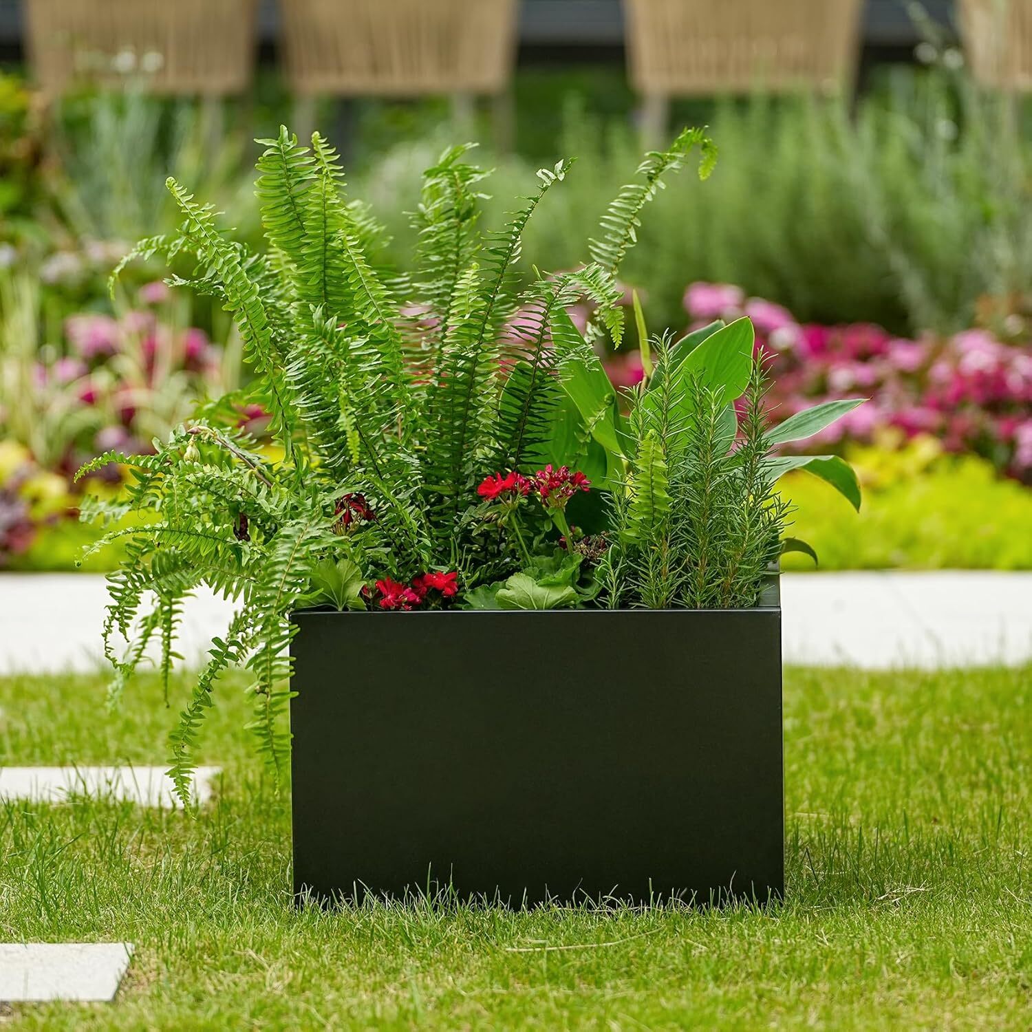 Aoile 18x18 Inch Above Ground Garden Box for Vegetable/Herbs/Flowers ...
