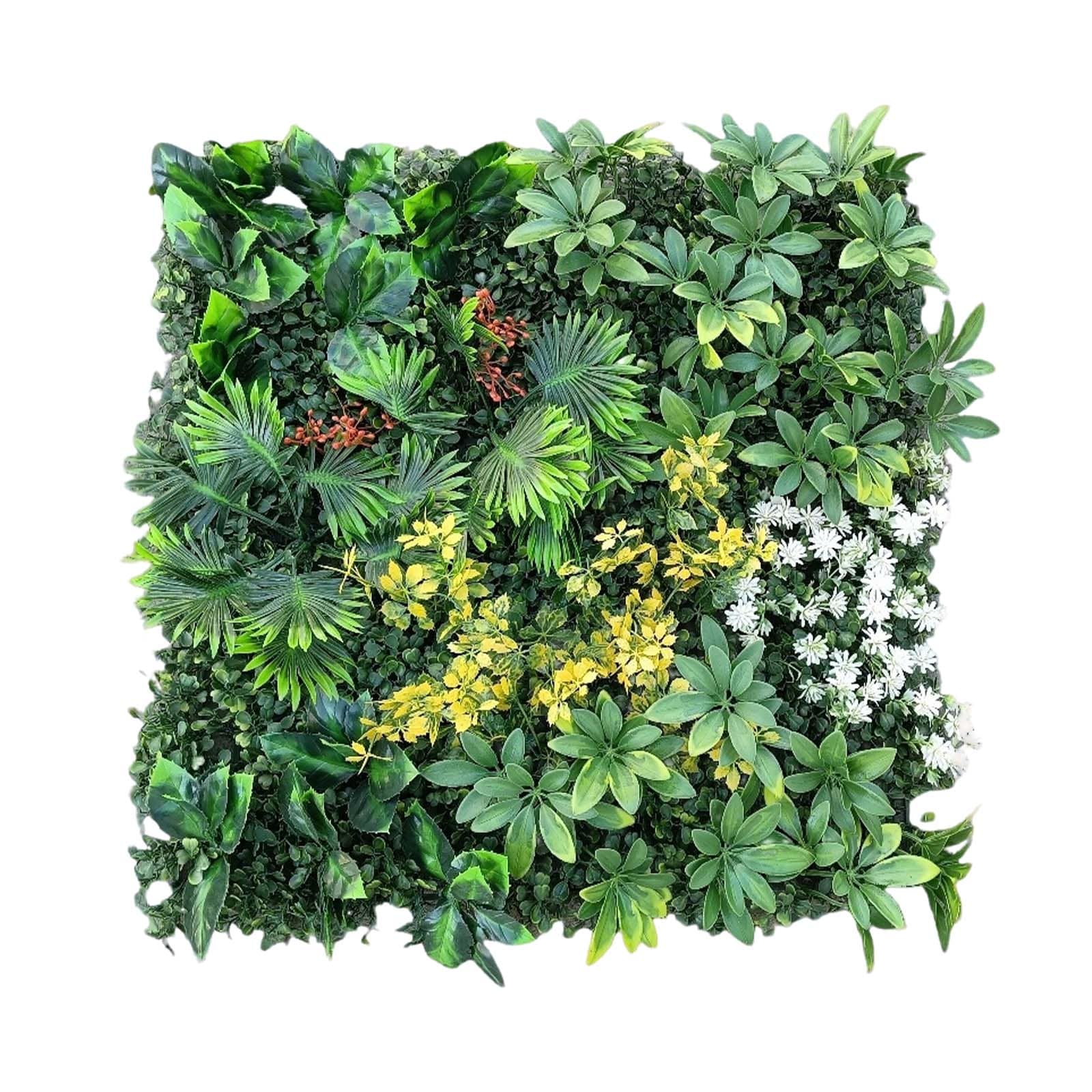 Garvee 12pcs Green Wall Decor Indoor Background Floral Wall Plastic ...