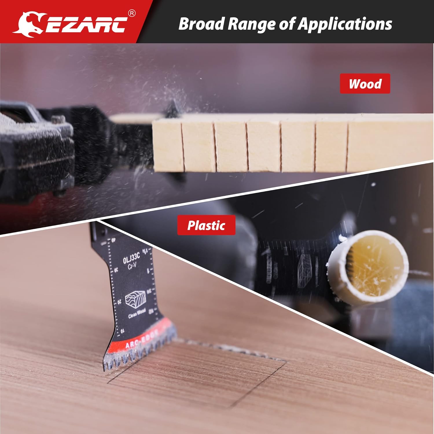 EZARC Japanese Tooth Oscillating Saw Blade 5 PCS Arc Edge Oscillating ...