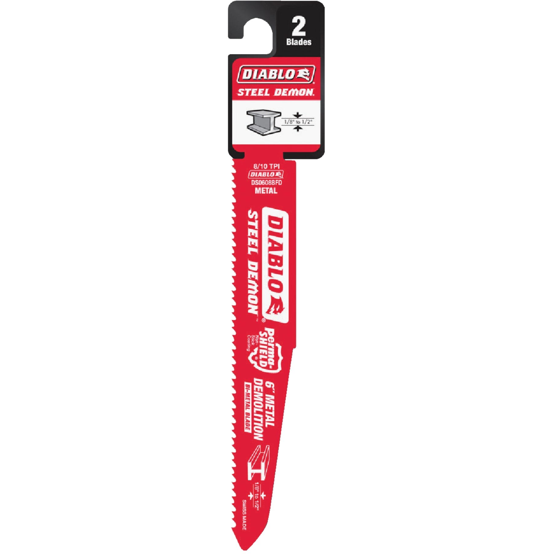 Freud Diablo DS0608BFD2 6 8/10 TPI Metal Demolition Reciprocating ...