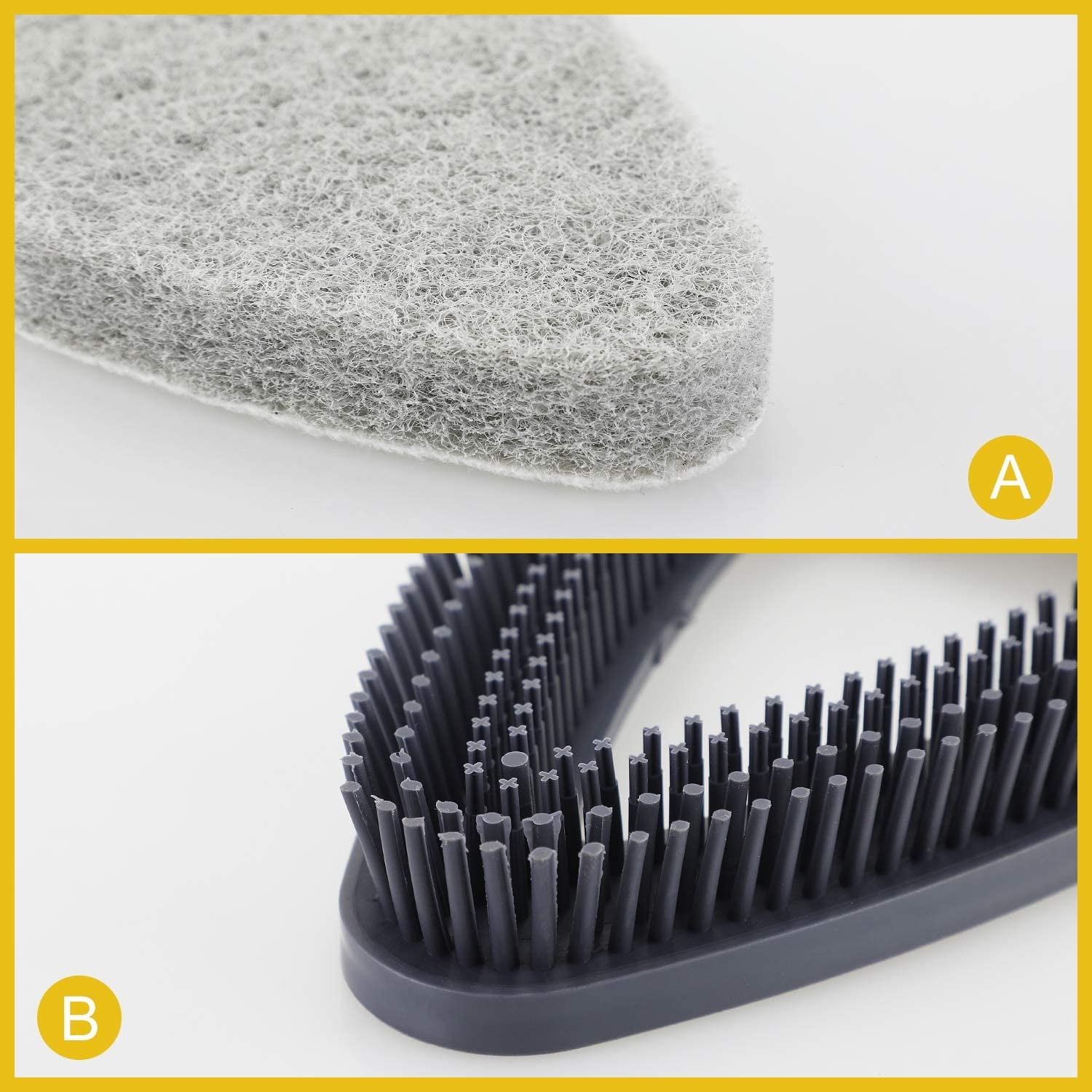 Tinyhomie 2 in 1 Tub Tile Scrubber Brush Cleaning Pole Stiff Bristles ...