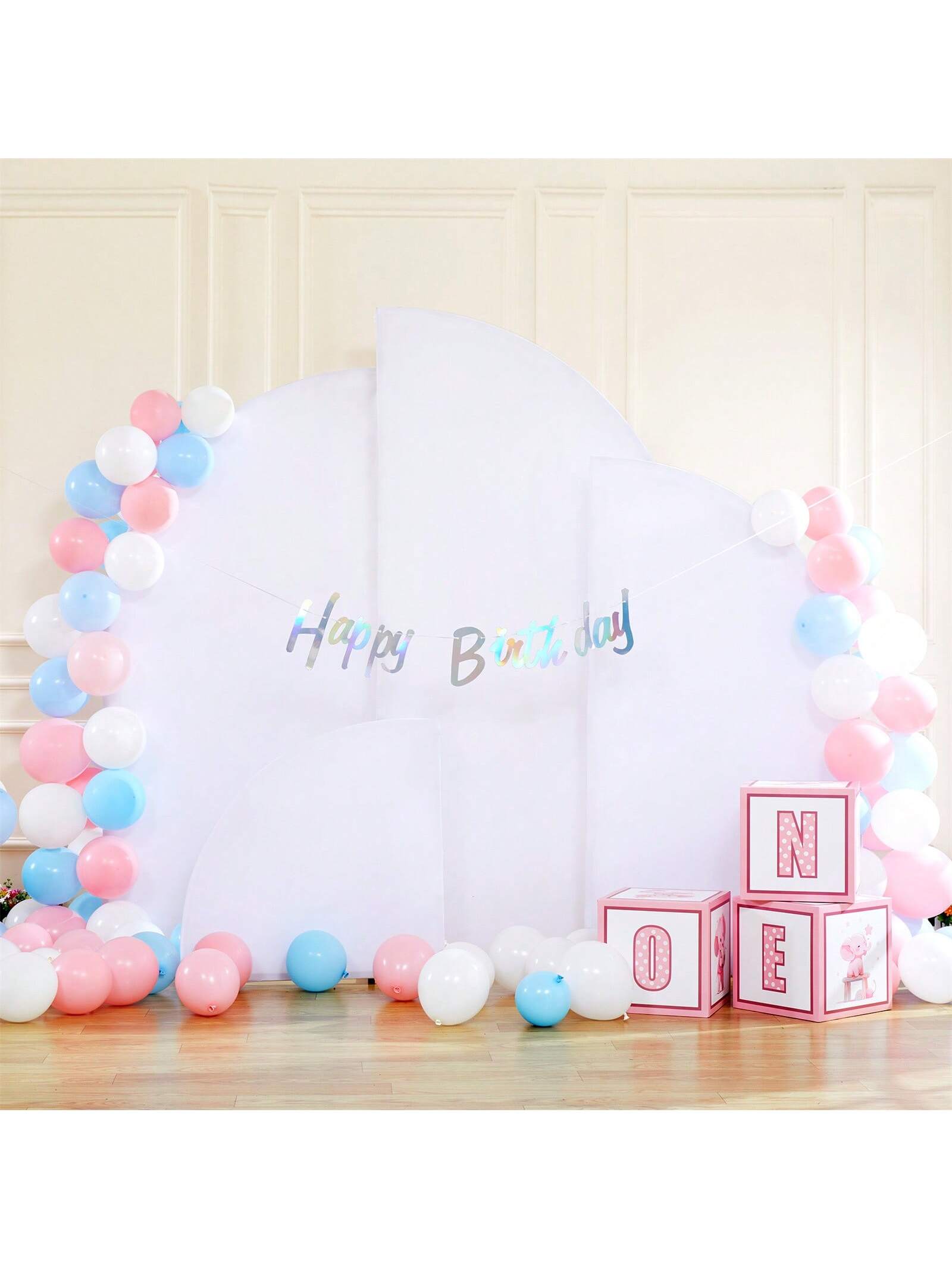 WhizMax 2.5FT 1PC Half Moon Arch Cover Wedding Arch Stand Cover Double ...