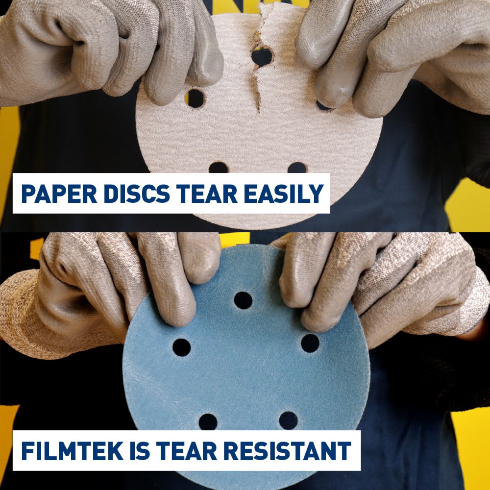 UNEEDA 5 Inch FILMTEK Sanding Disc Grit 400 PSA Square Tab 50 Pack in ...