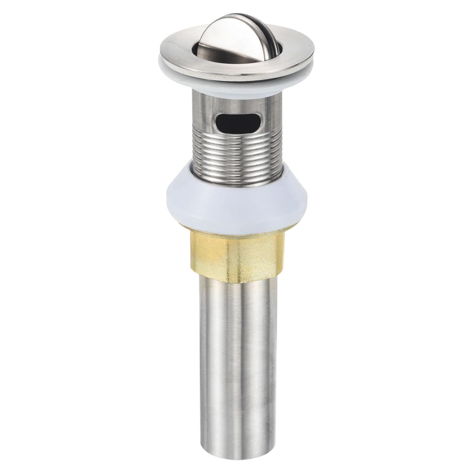PATIKIL Flip Cover Drain Stopper Stainless Steel Drain Assembly Sink ...