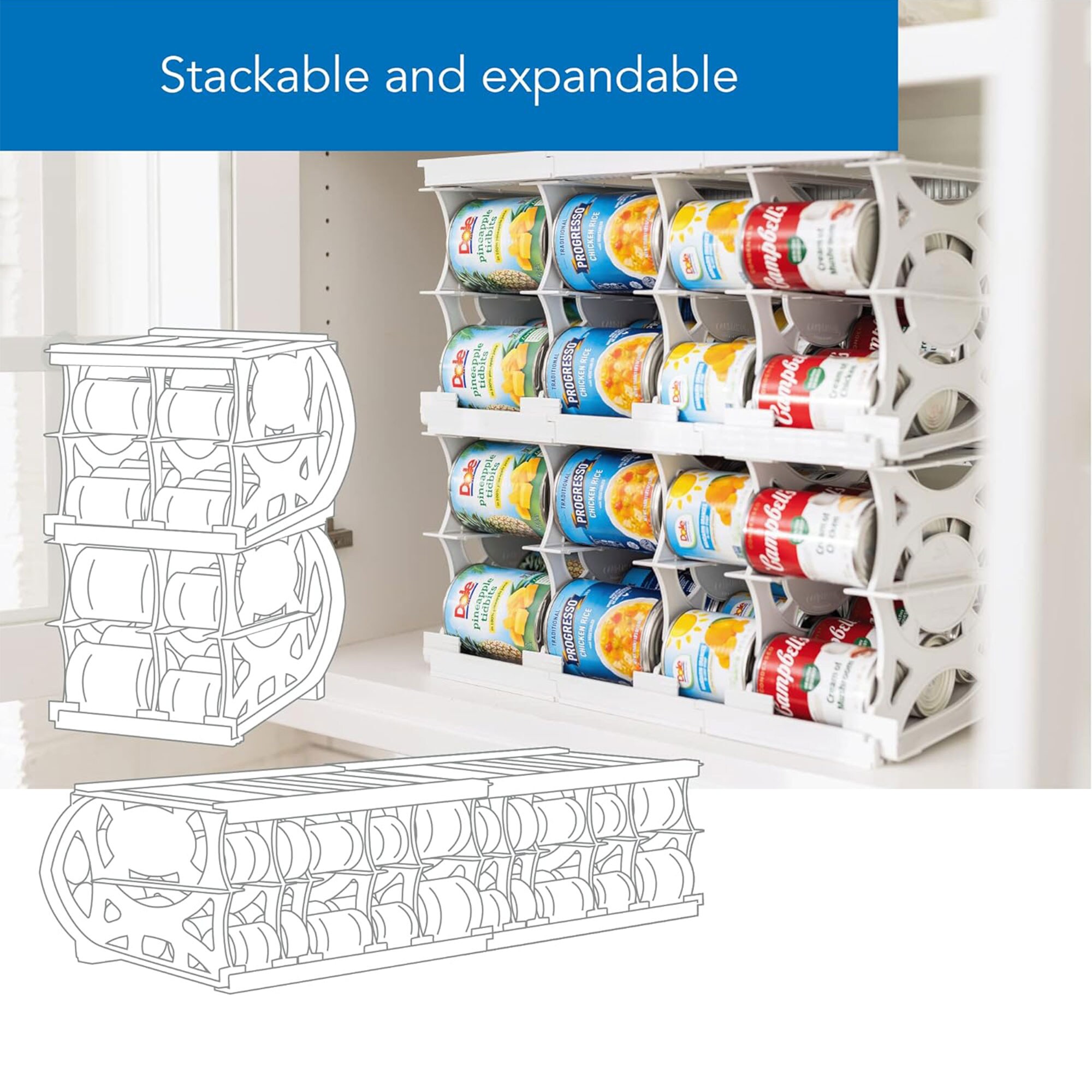 SHELF RELIANCE Cansolidator 40 Can Rotating Canned Food and Soda ...