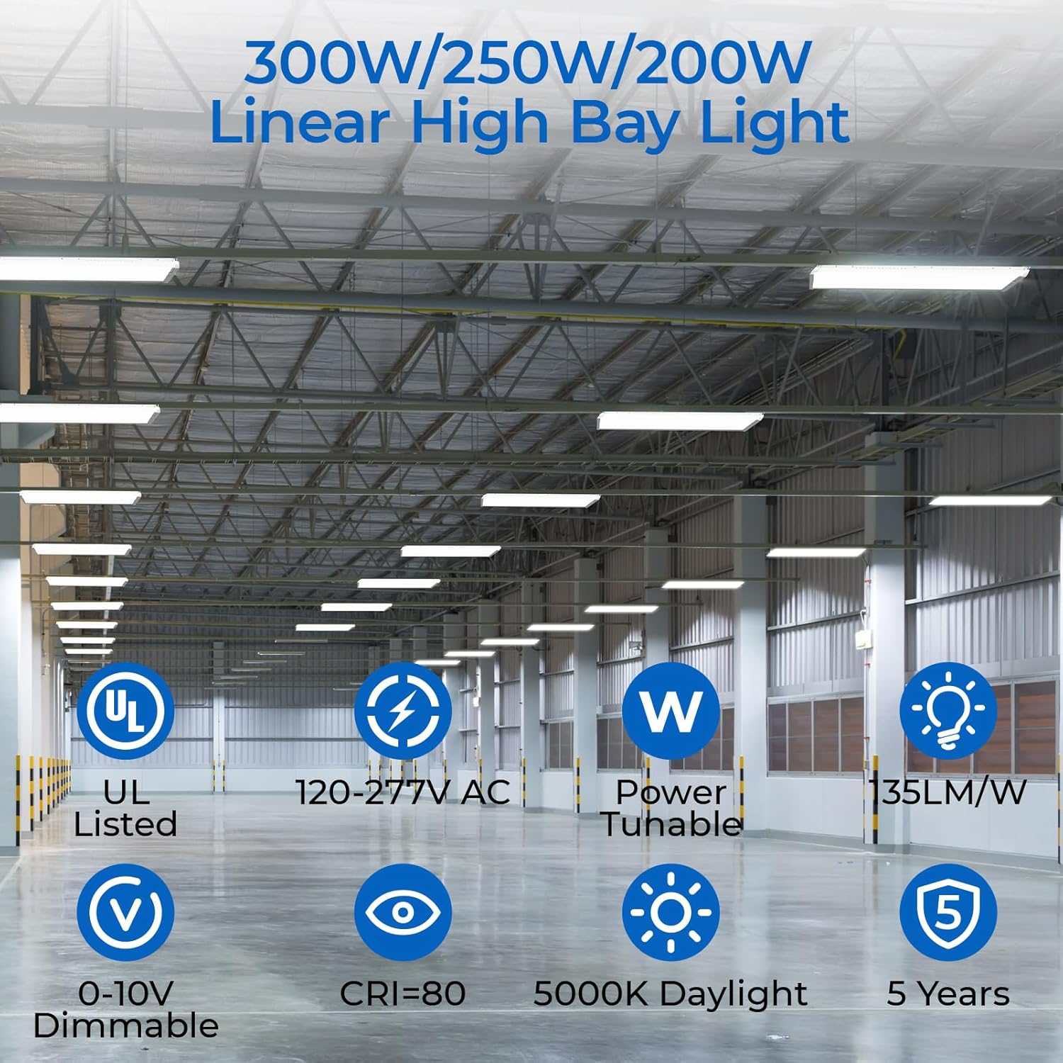 Cinoton 3FT 300W 250W 200W LED Linear High Bay Light 100-277V Linear ...