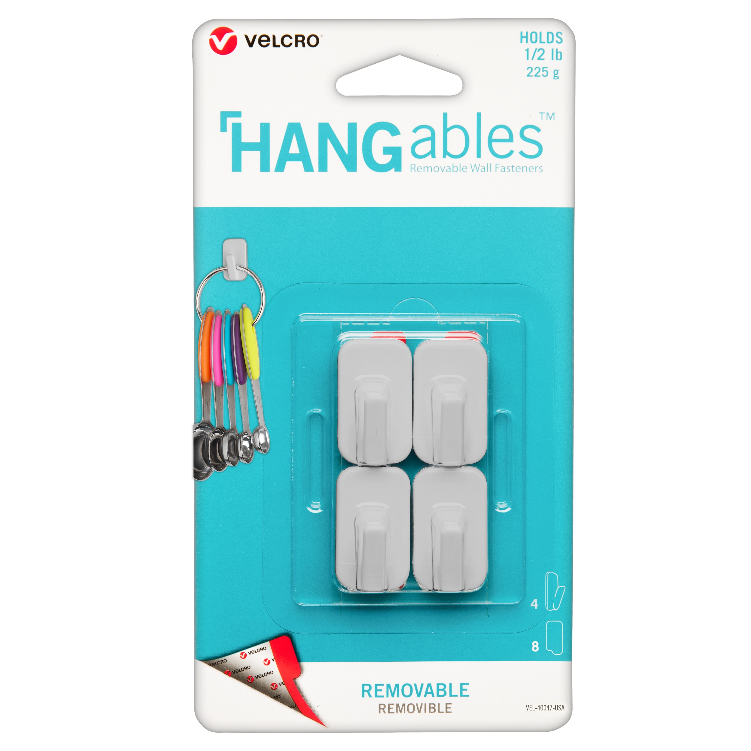VELCRO 1-in Gray Plastic Universal Hook (4-Pack) in the Plant Hooks ...