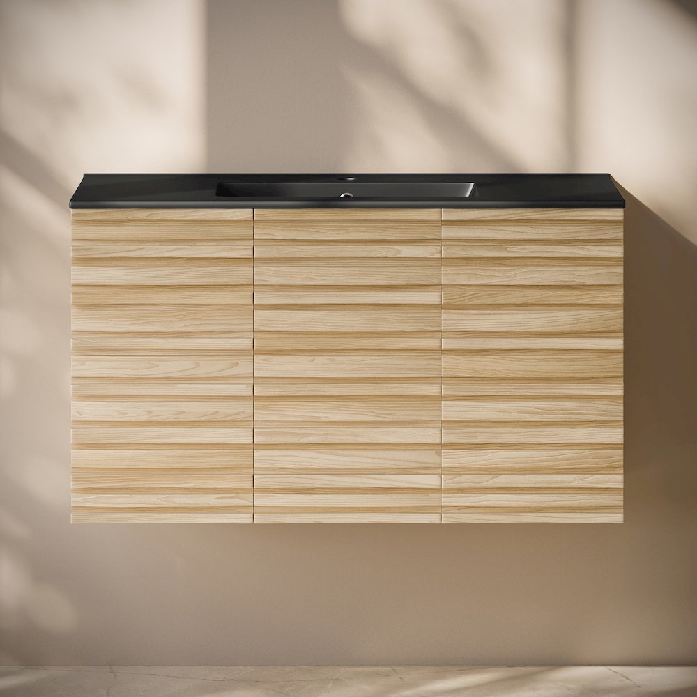 Swiss Madison Cascade 36 WallMounted Bathroom Vanity in Natural Oak ...