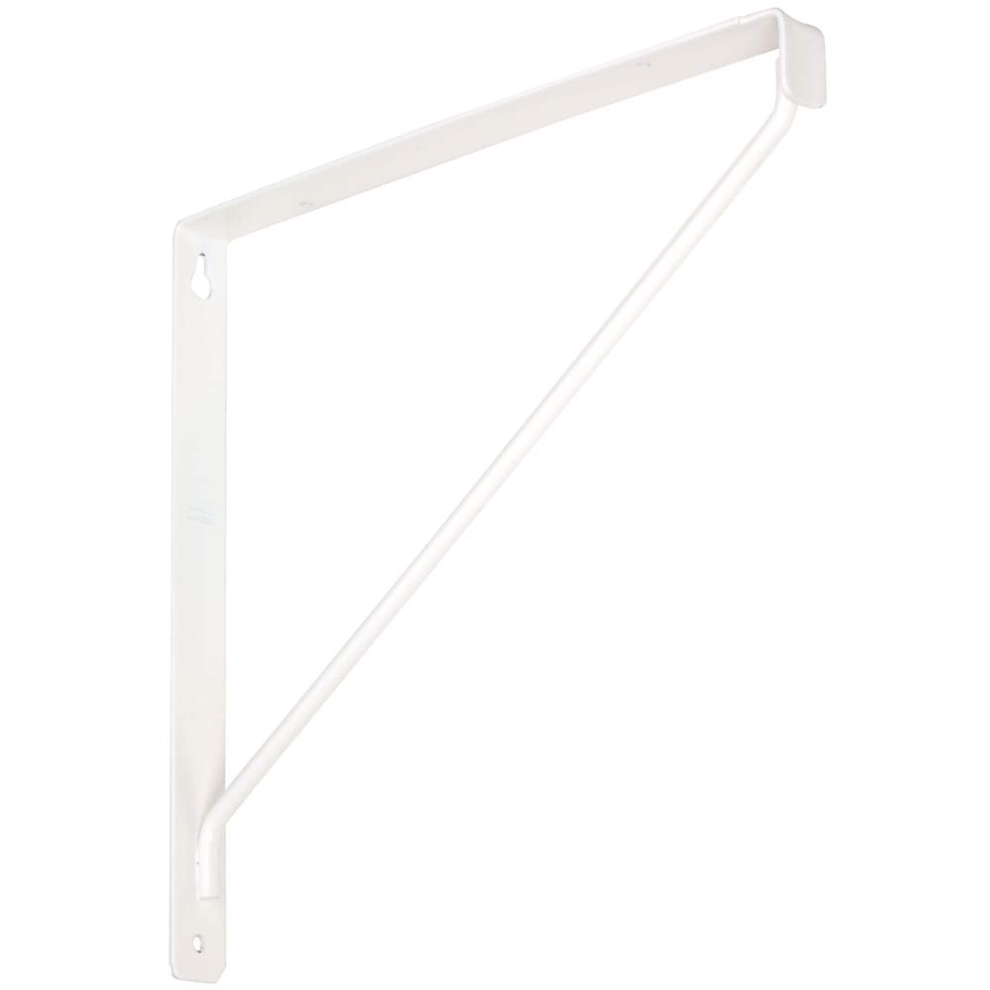 National Hardware N234-401 White Plastic Wall-Mount Shelf Bracket in ...