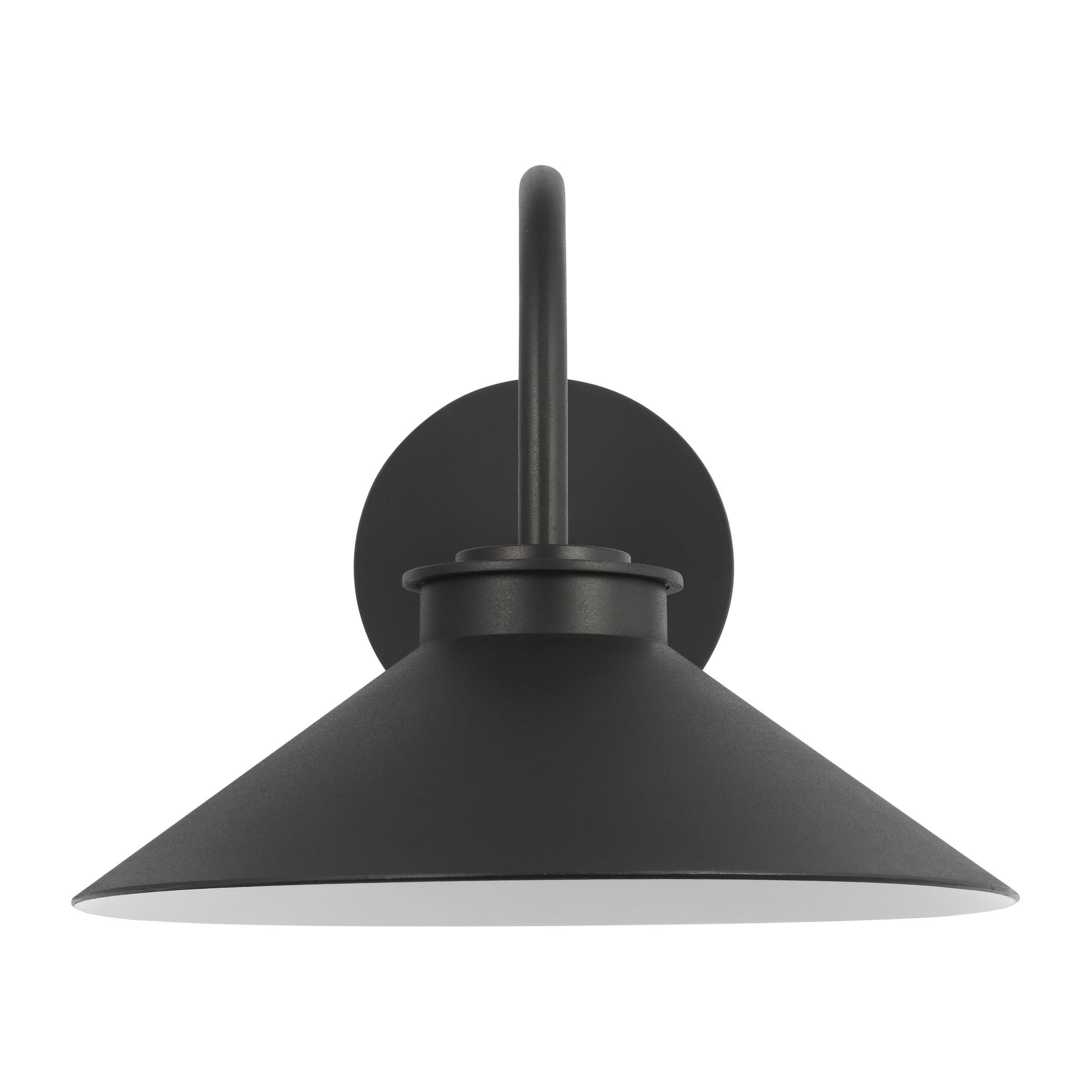 Generation Lighting Modern Barn Light 10.5-in H Black Hardwired Dark ...