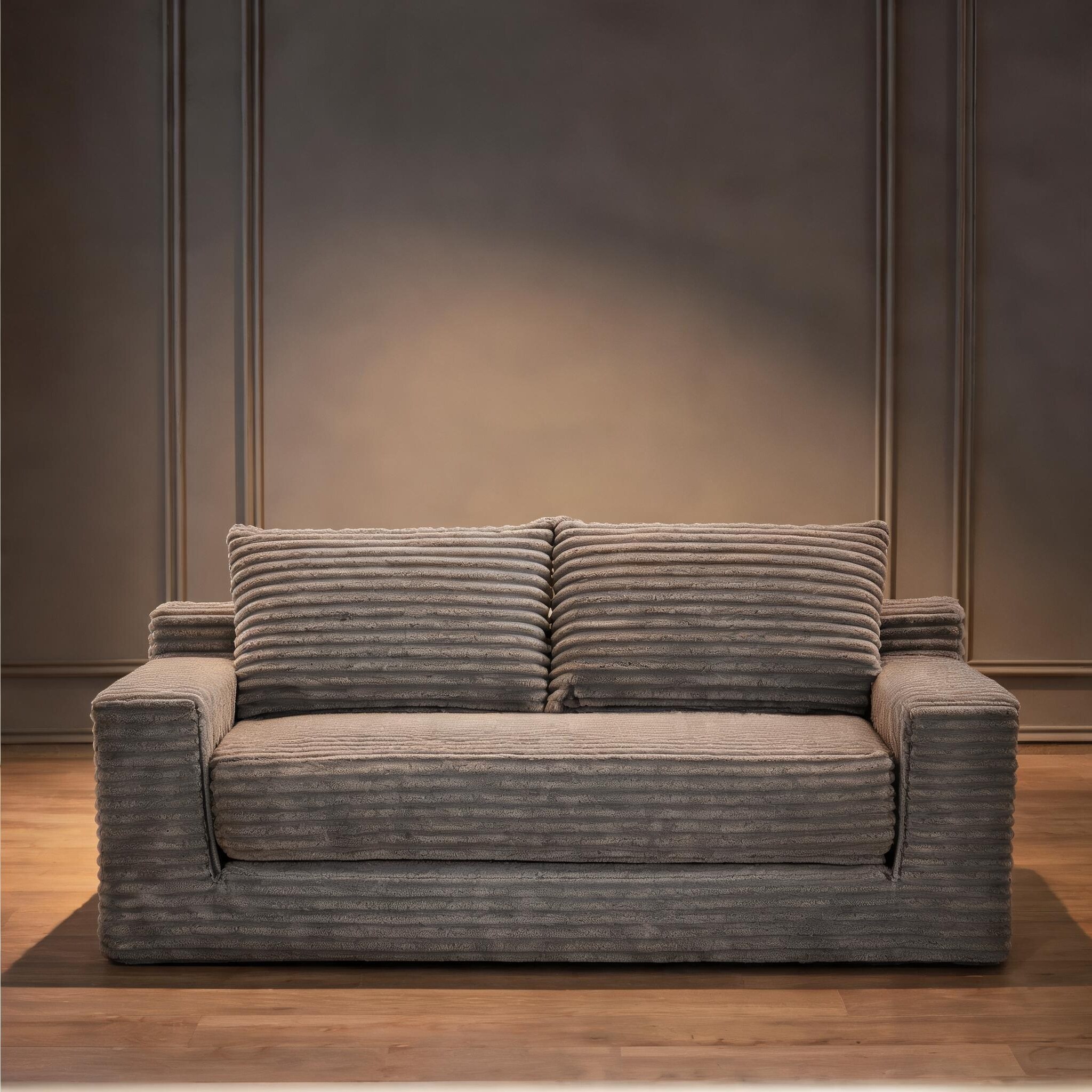 SunJet 2-Seat Loveseat Sofa Bed Modern Convertible Sleeper in Slate ...