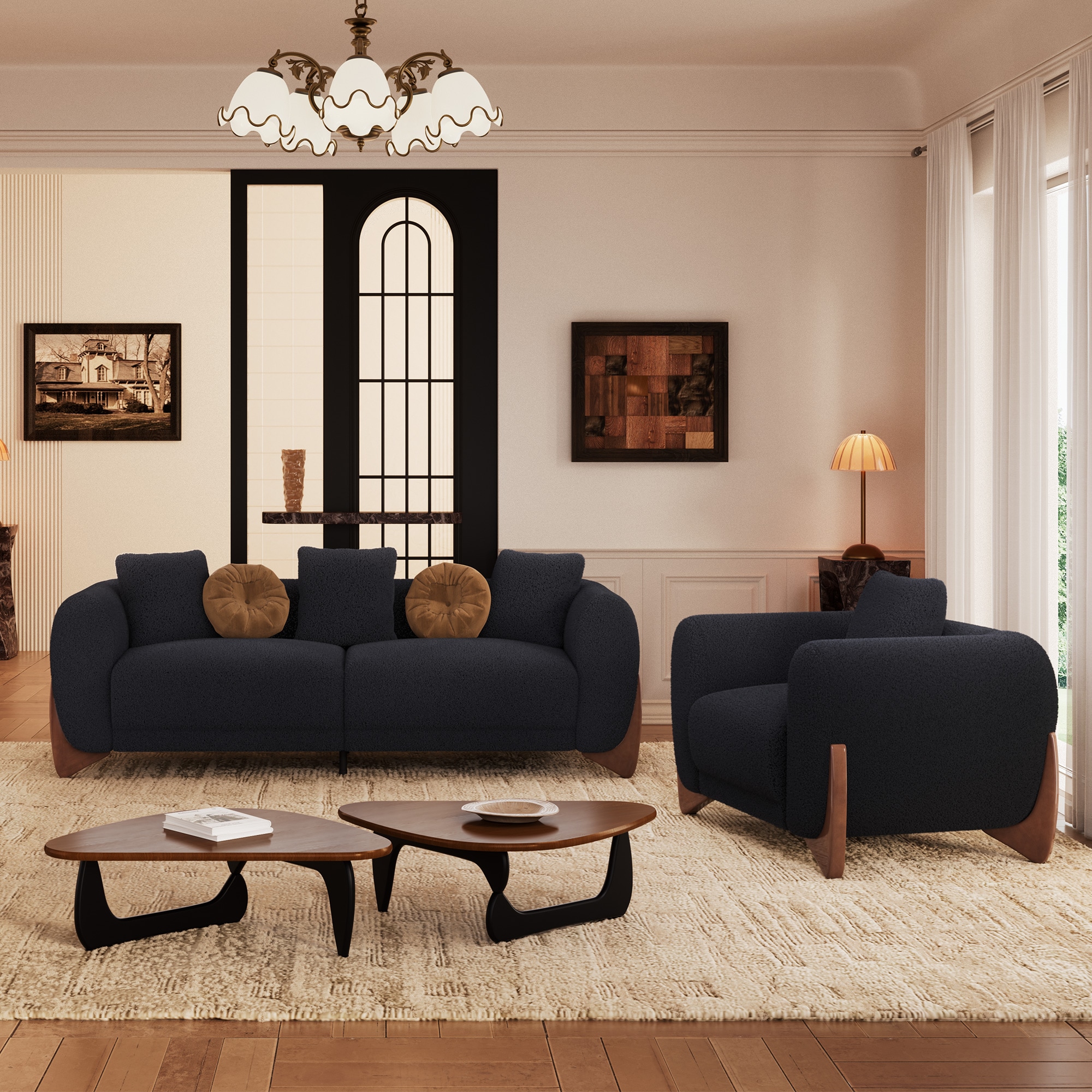 FARATI Black Living Room Sets at Lowes.com