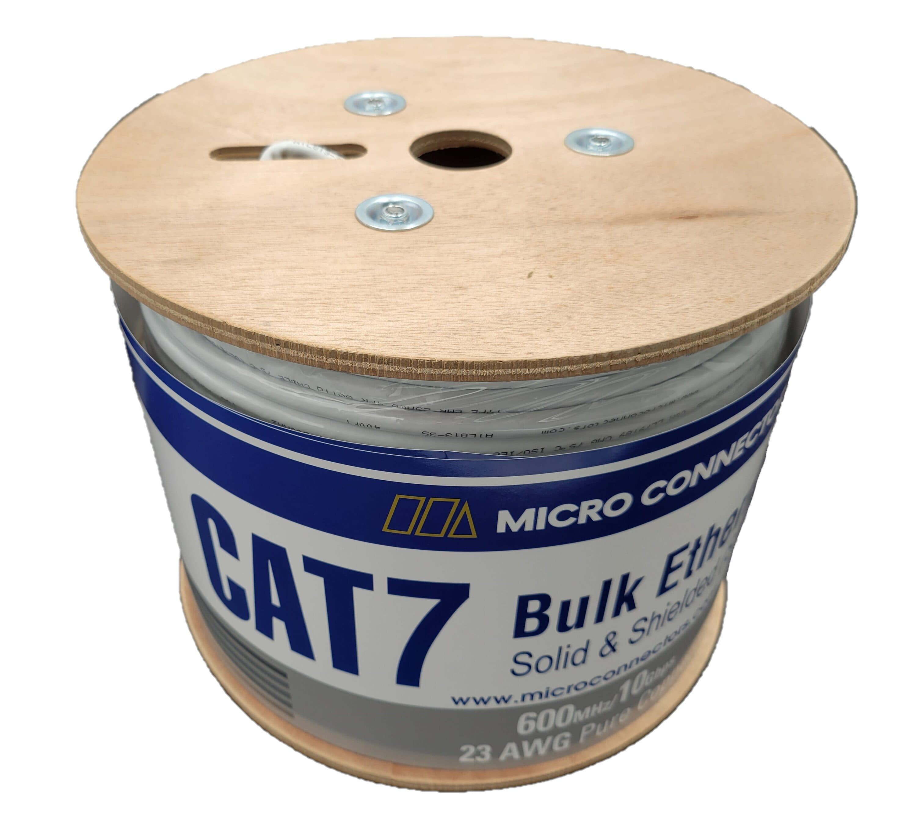 Micro Connectors Indoor 500-ft 23 CAT 7 4 Riser White Data Cable Box at ...