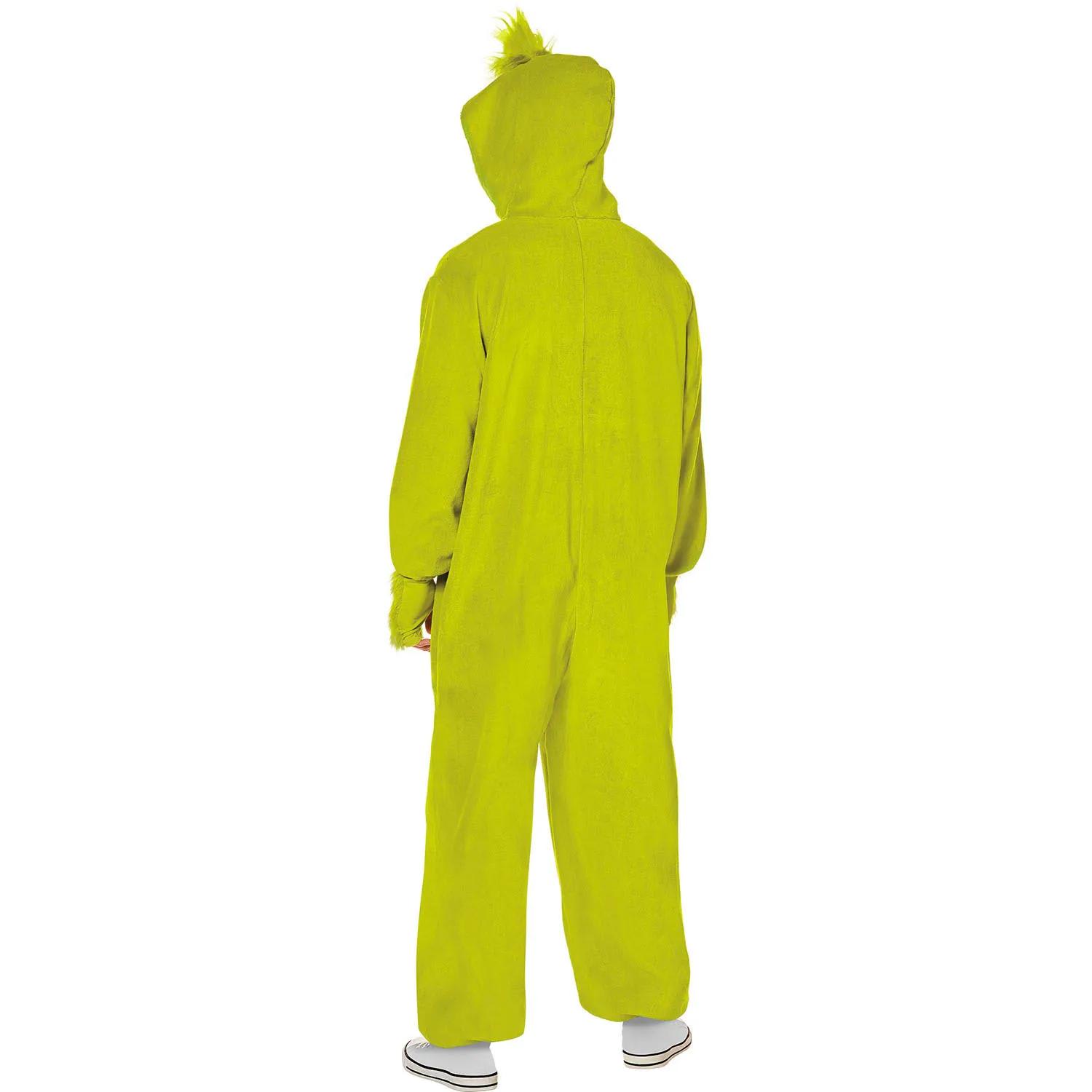 Inspirit Designs Dr. Seuss Men's Grinch Christmas Costume Jumpsuit ...