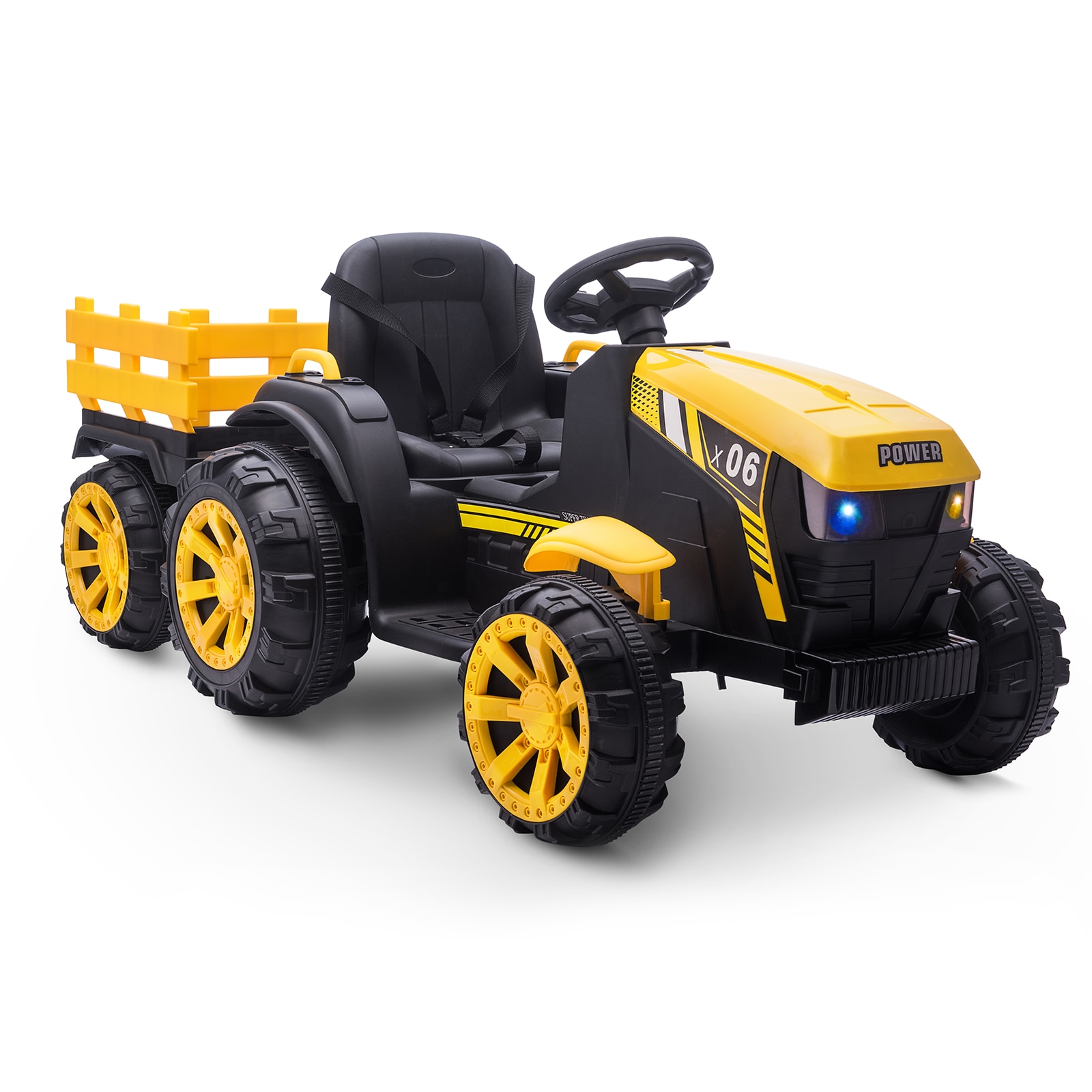 Garvee 12V Electric Ride On Tractor for Kids/ Remote Control Farm Truck ...